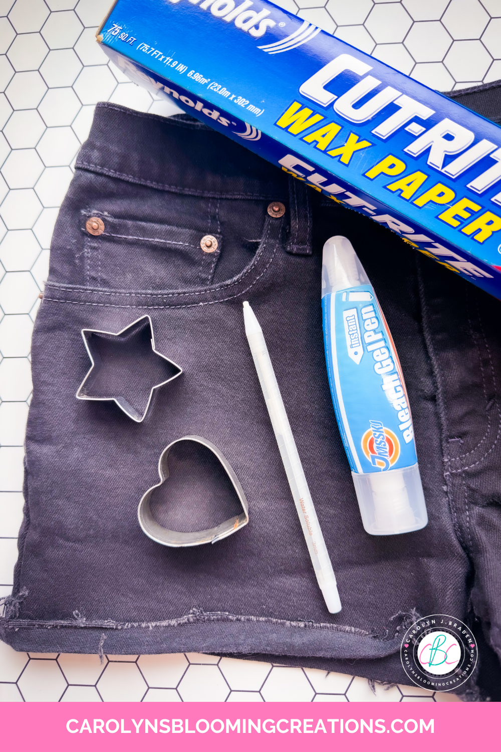 How to Create Bleach Pen Designs on Black Denim — DIY Home Improvements ...
