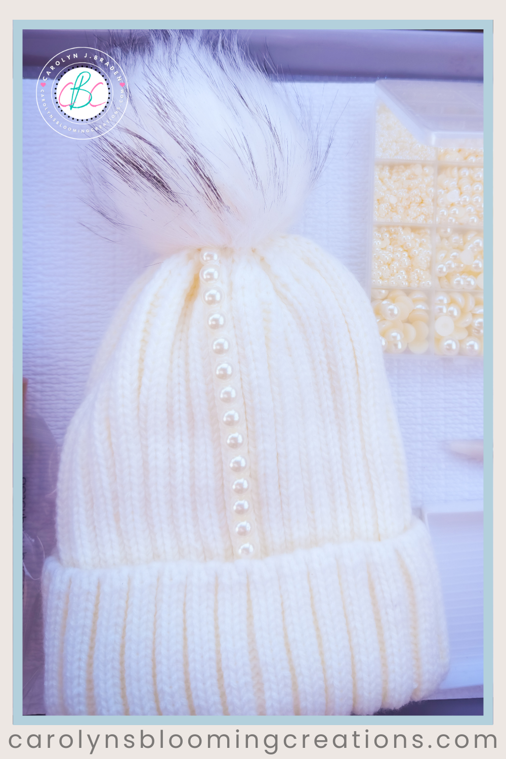 How to Create a Winter Bling Beanie Hat — DIY Home Improvements Carolyn ...