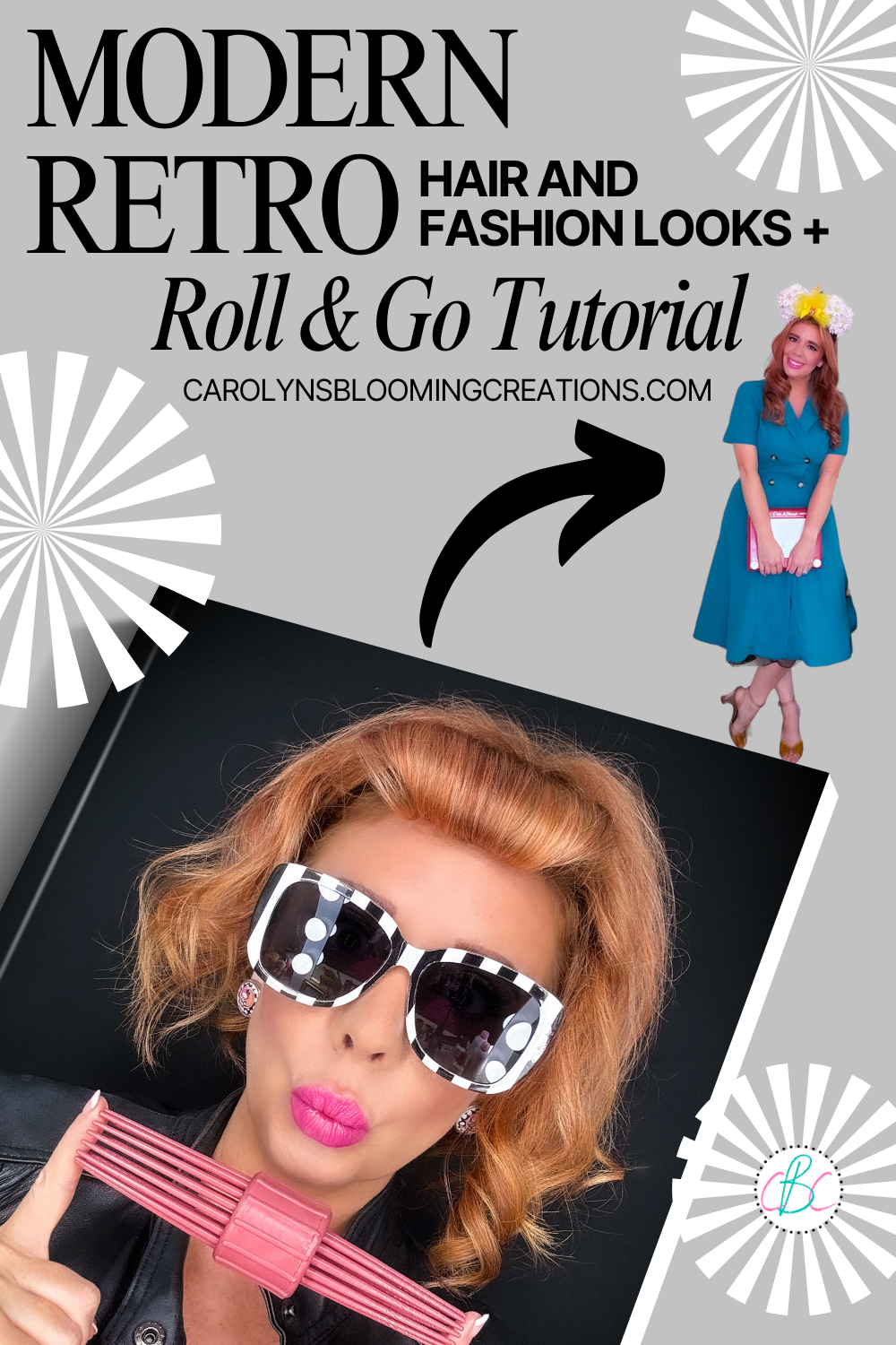 Modern Retro Hair and Fashion Looks + Roll and Go Tutorial — DIY Home ...
