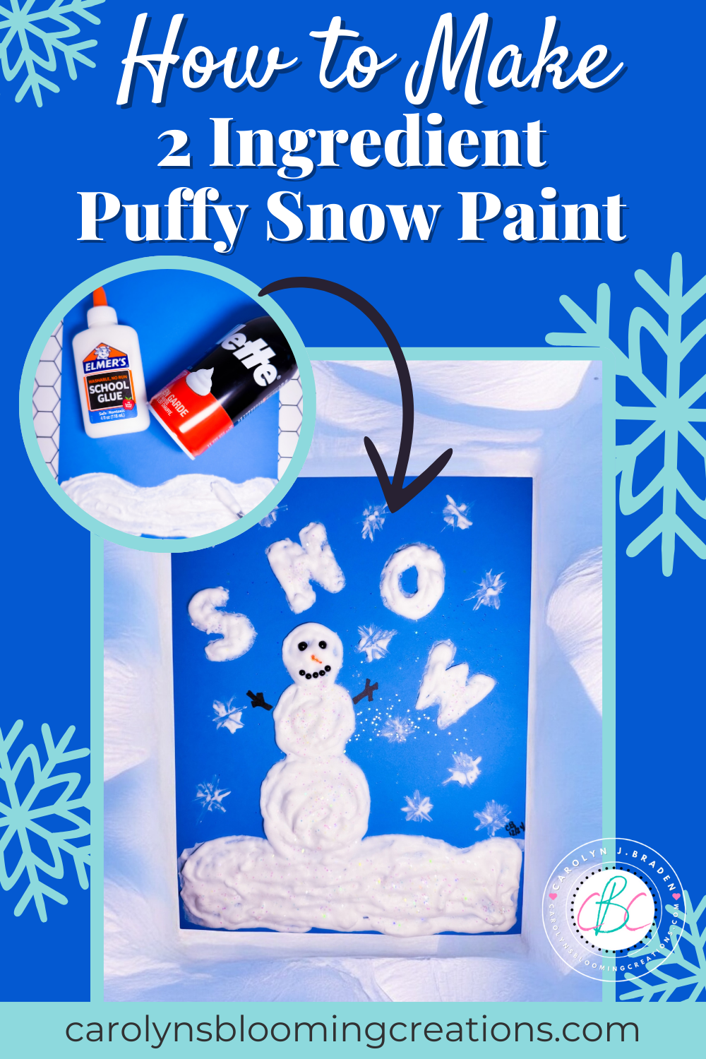 How to Make 2 Ingredient Shaving Cream Puffy Snow Paint — DIY Home ...