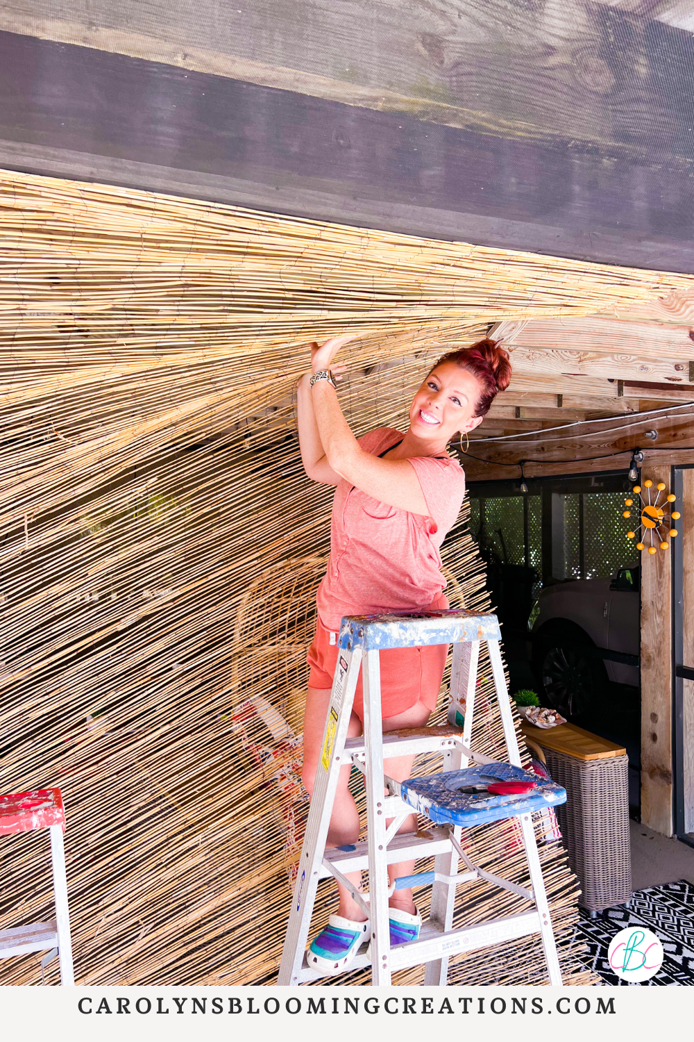How To Hide Ugly Ceilings With Reed Fencing — DIY Home Improvements ...