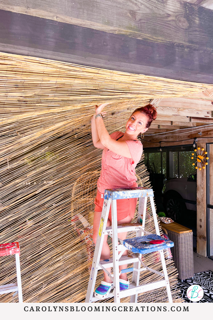 How To Hide Ugly Ceilings With Reed Fencing — DIY Home Improvements ...