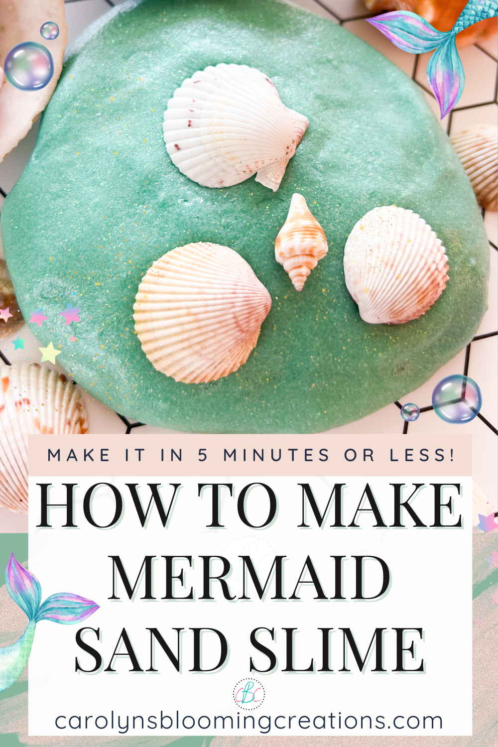 How To Make Mermaid Sand Slime — DIY Home Improvements Carolyn's ...
