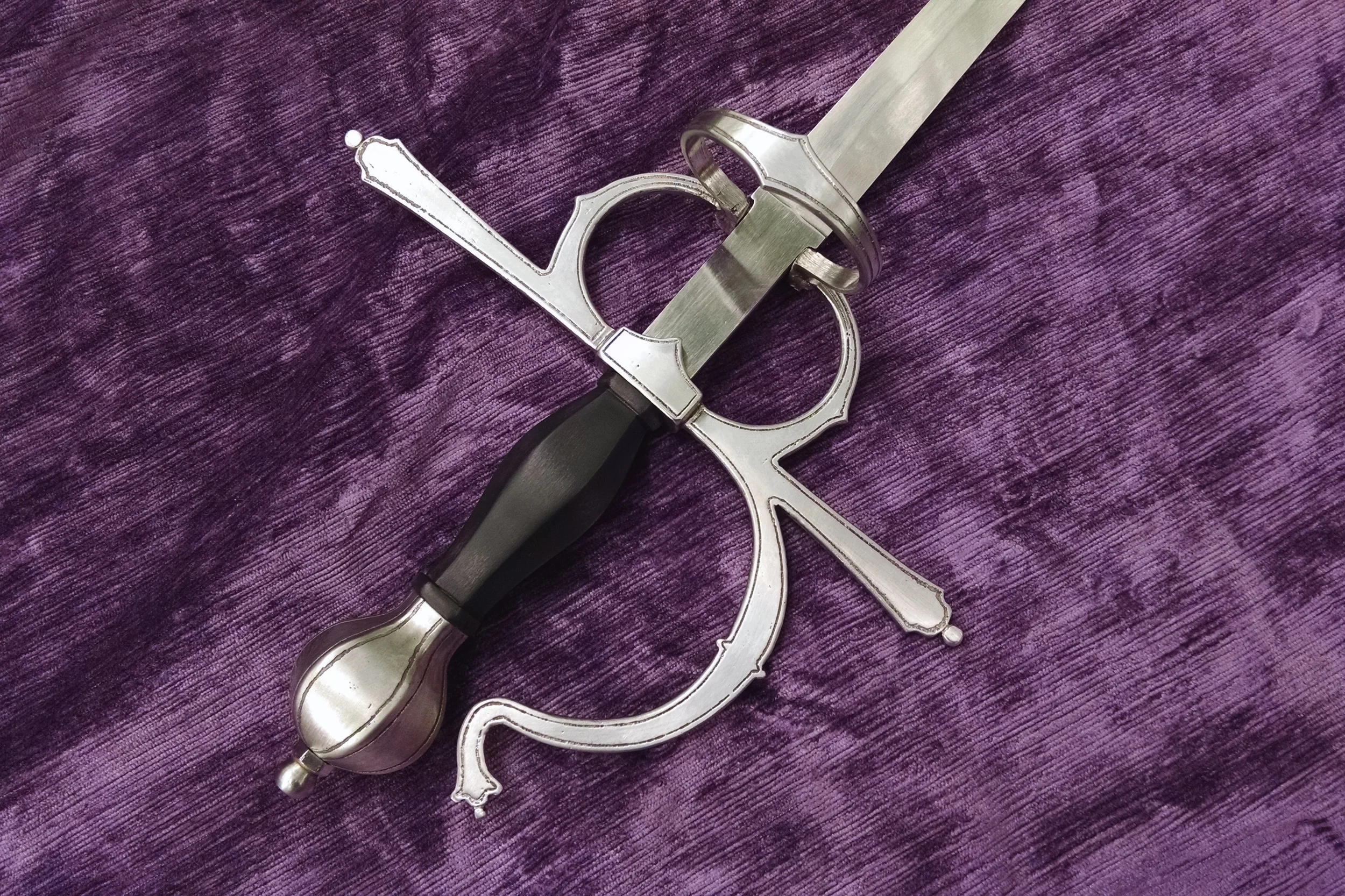 Etched Single Ring Rapier — Jesse Belsky Stageswords