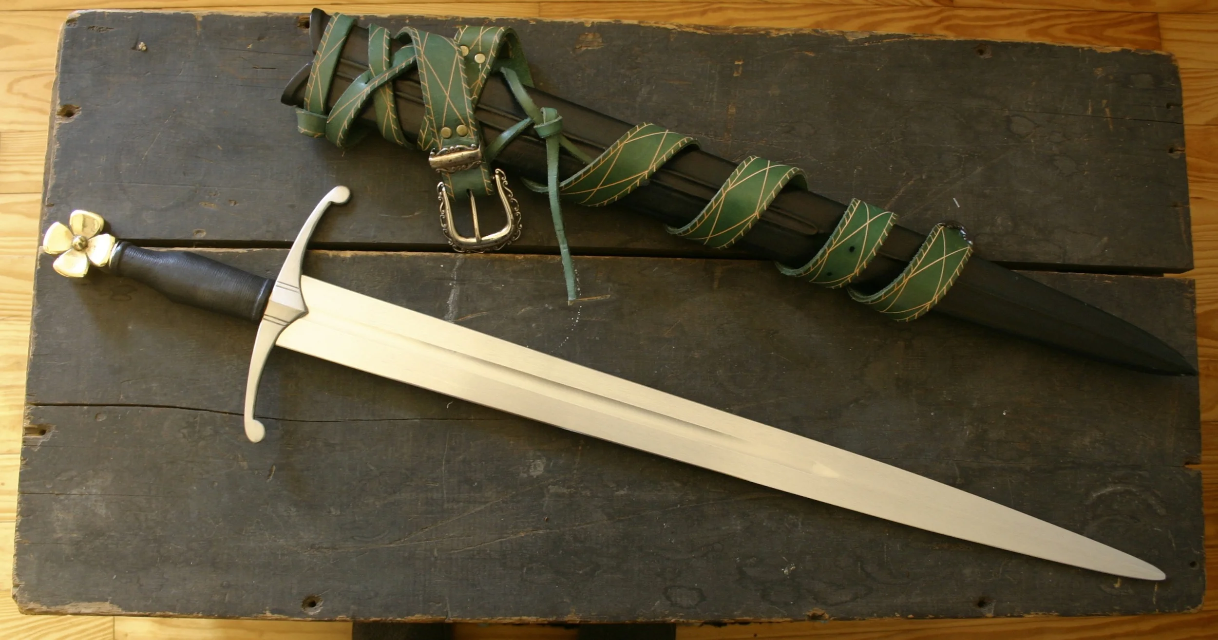 Aluminum Single Hand Broadsword & Scabbard — Jesse Belsky Stageswords