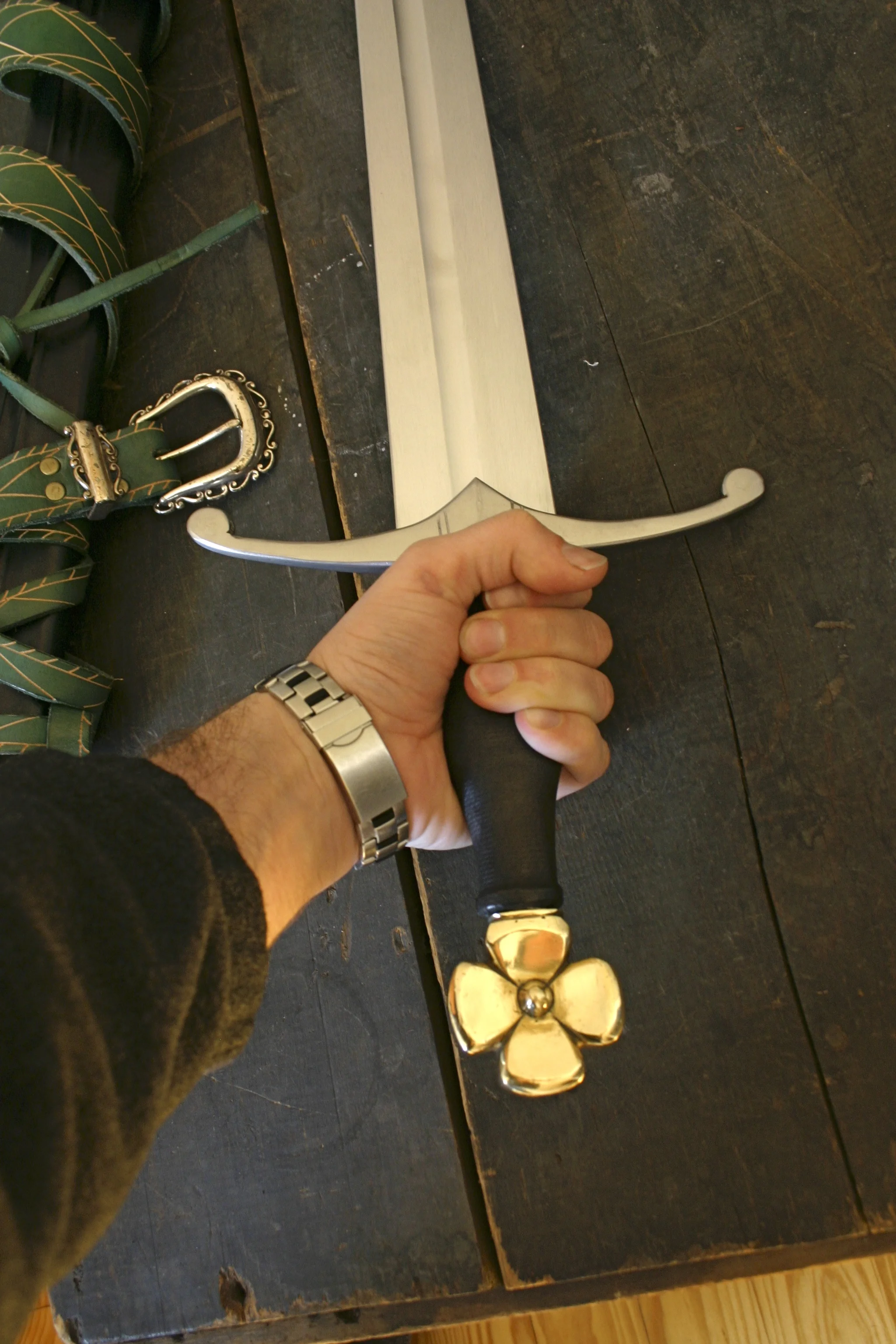Aluminum Single Hand Broadsword & Scabbard — Jesse Belsky Stageswords