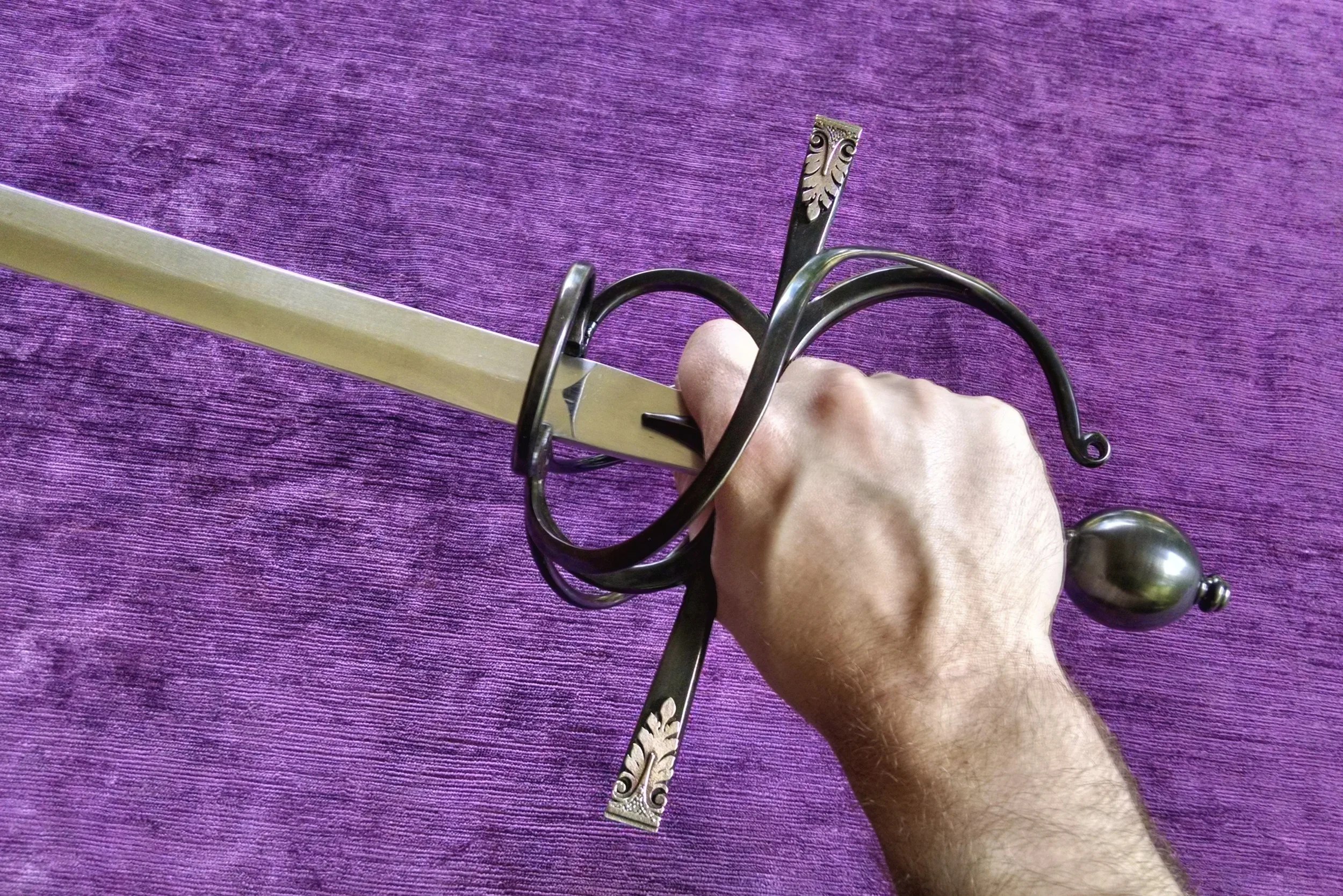 Aluminum Bladed Swept Hilt Rapier — Jesse Belsky Stageswords