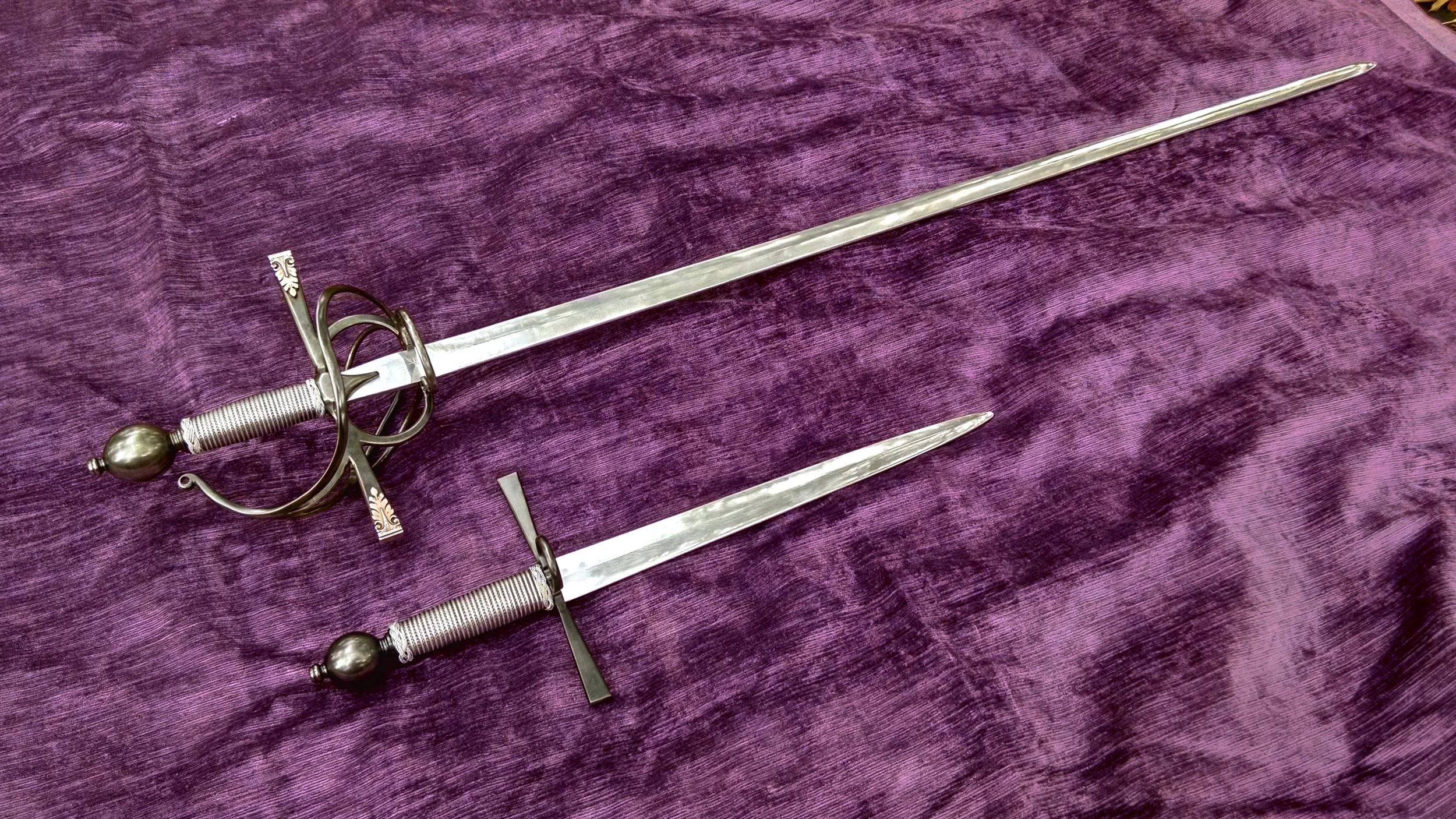 Pair of Aluminum Rapiers & Daggers — Jesse Belsky Stageswords
