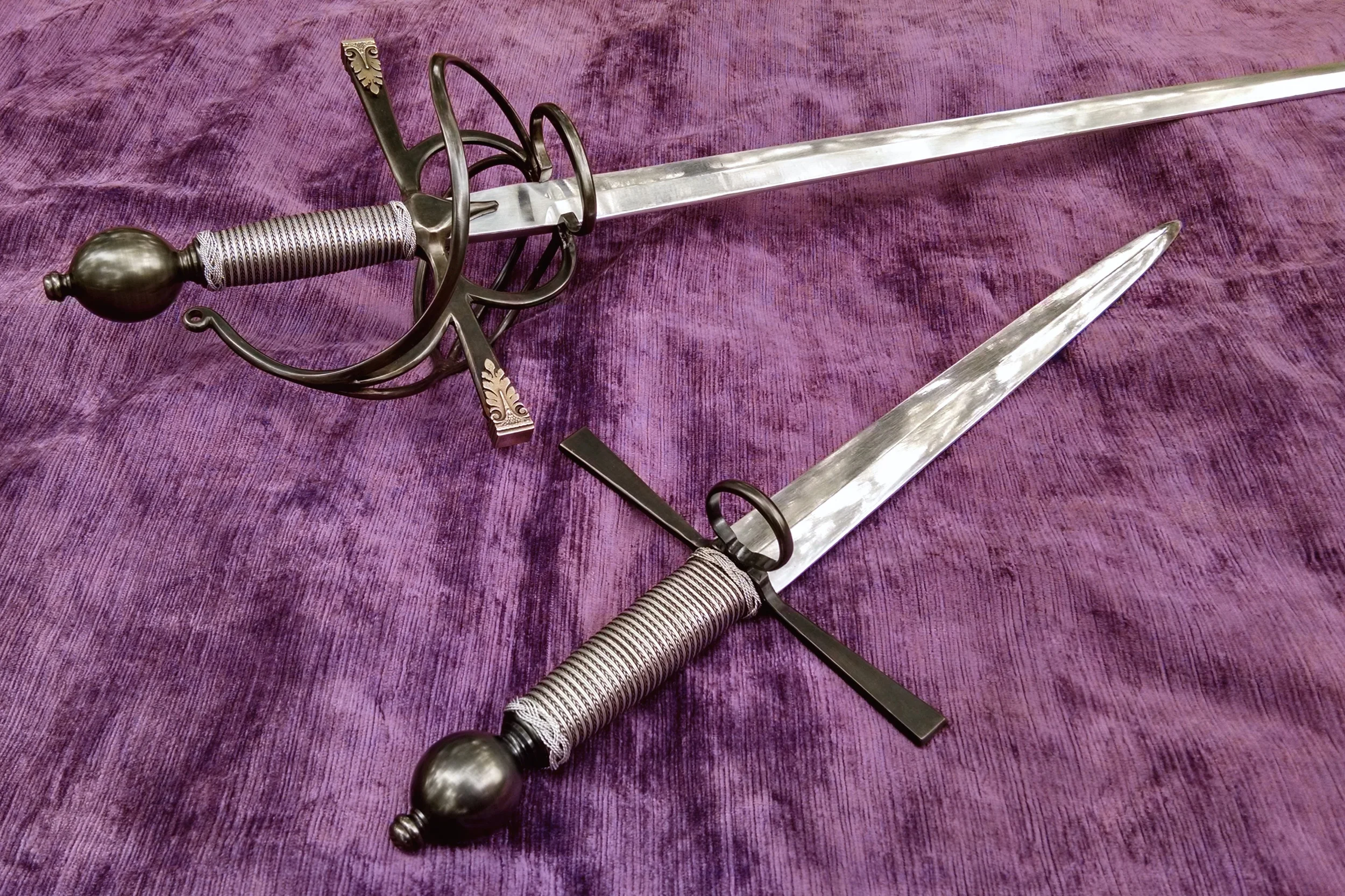 Pair of Aluminum Rapiers & Daggers — Jesse Belsky Stageswords