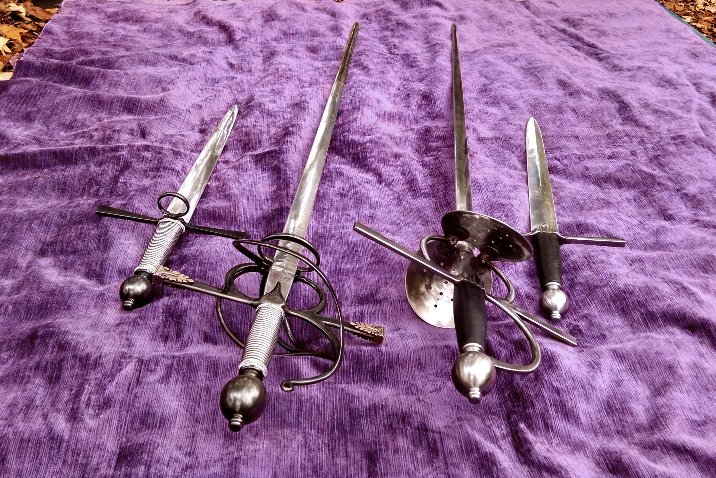 Pair of Aluminum Rapiers & Daggers — Jesse Belsky Stageswords