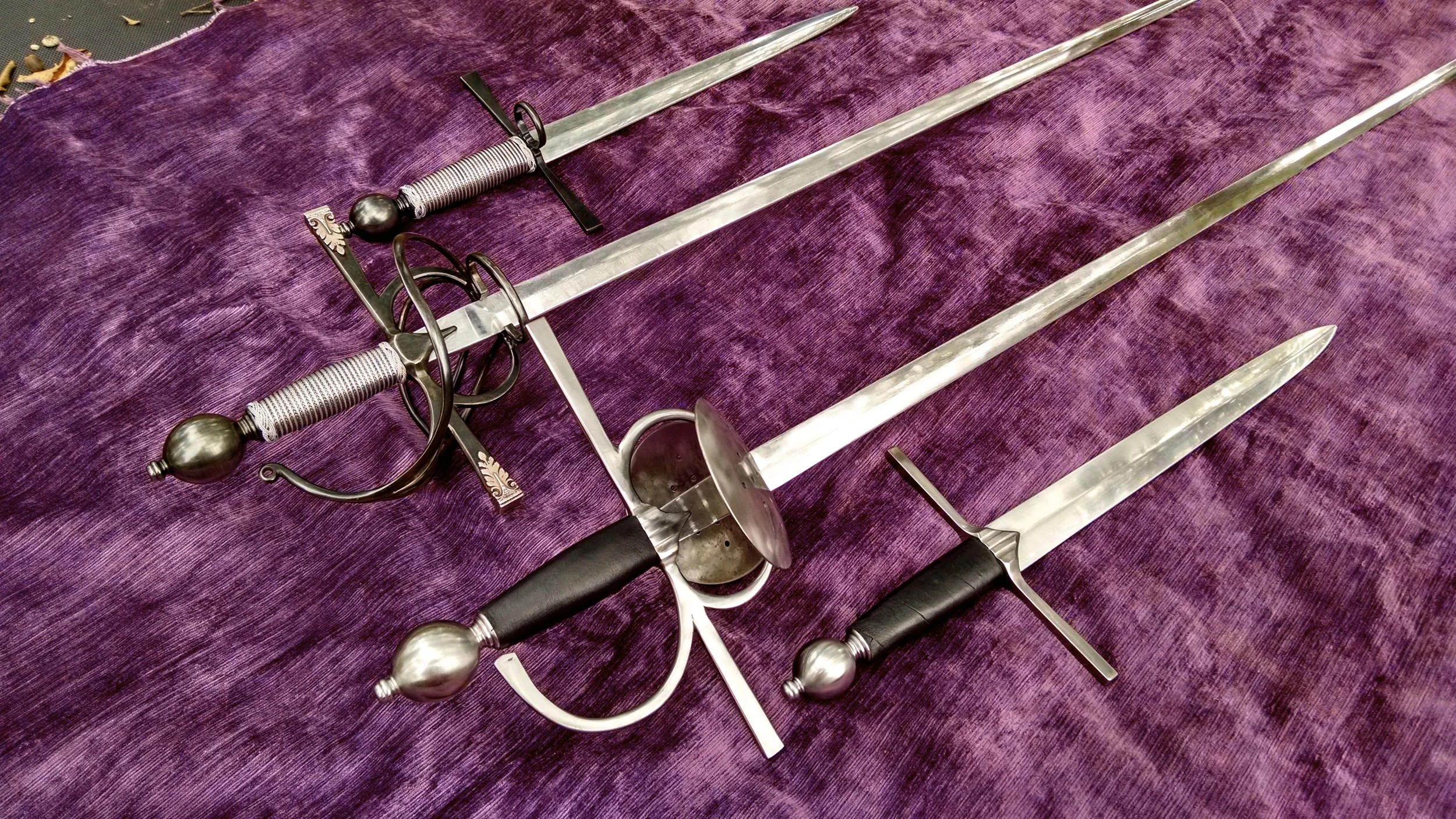 Pair of Aluminum Rapiers & Daggers — Jesse Belsky Stageswords