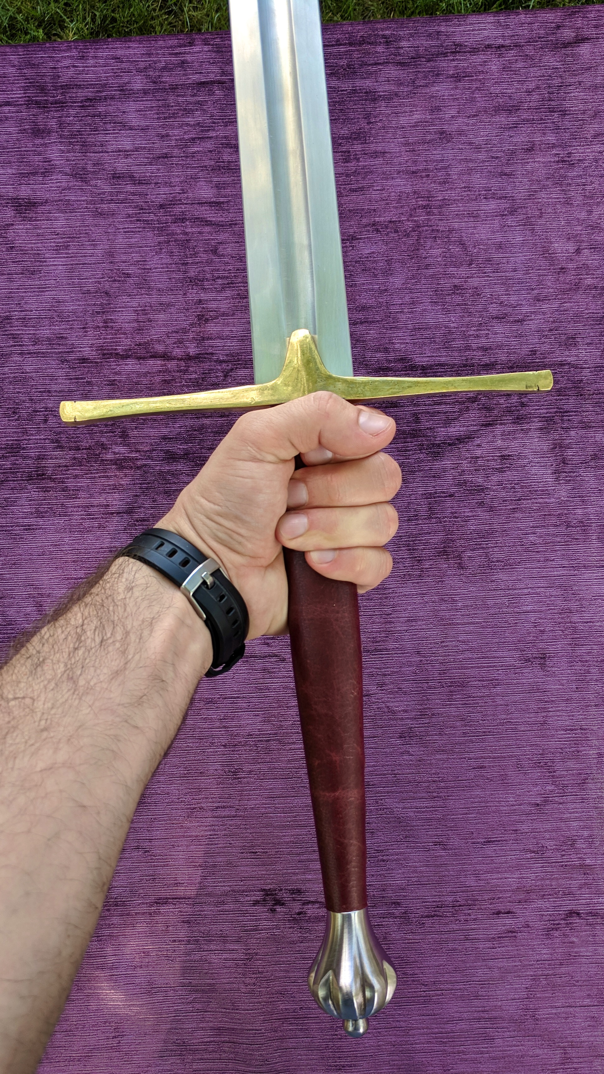 ALUMINUM Two Handed Broadsword - Brown Grip — Jesse Belsky Stageswords
