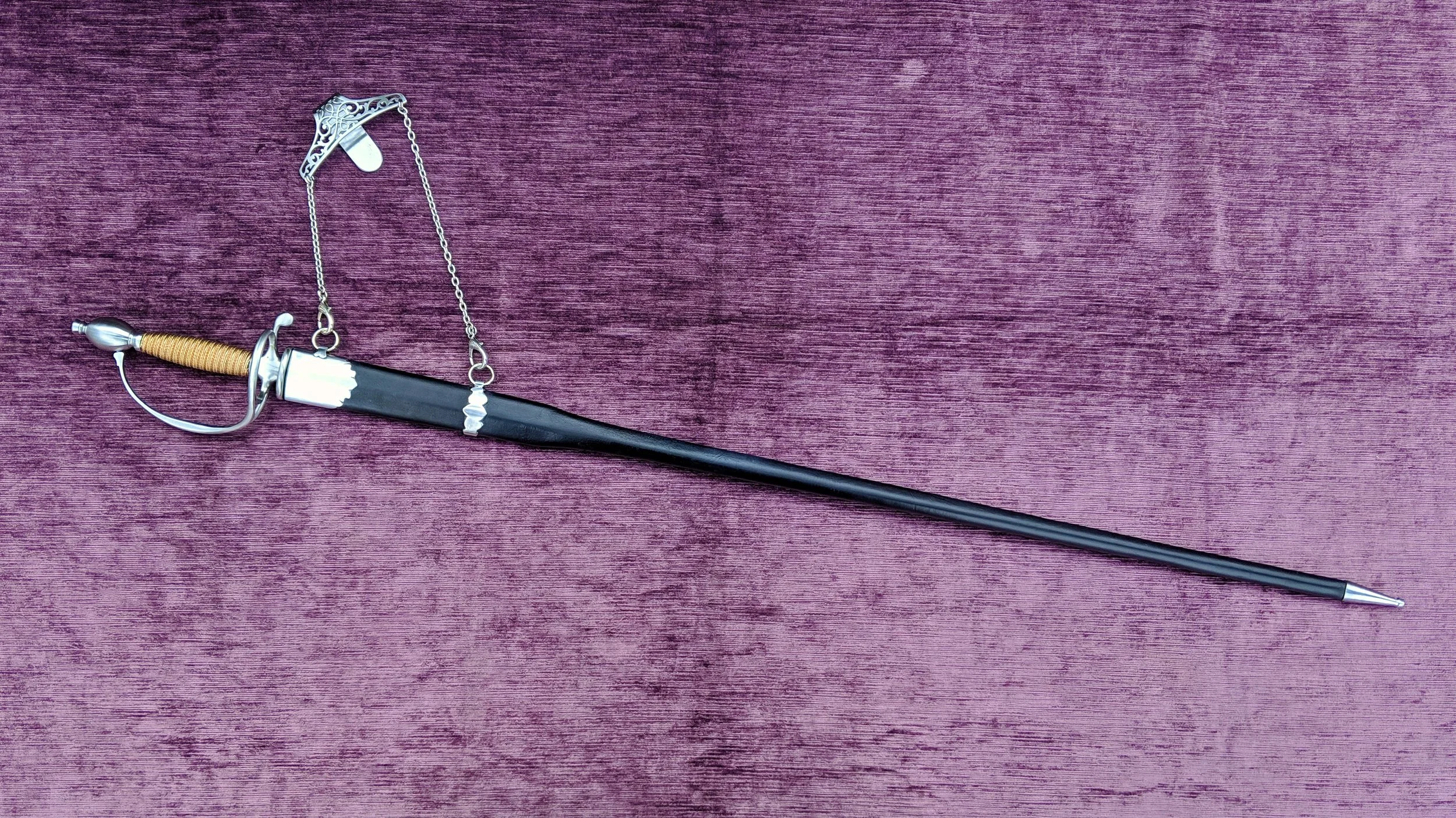 Loop Hilt Smallsword 2 w/Scabbard & Hanger — Jesse Belsky Stageswords
