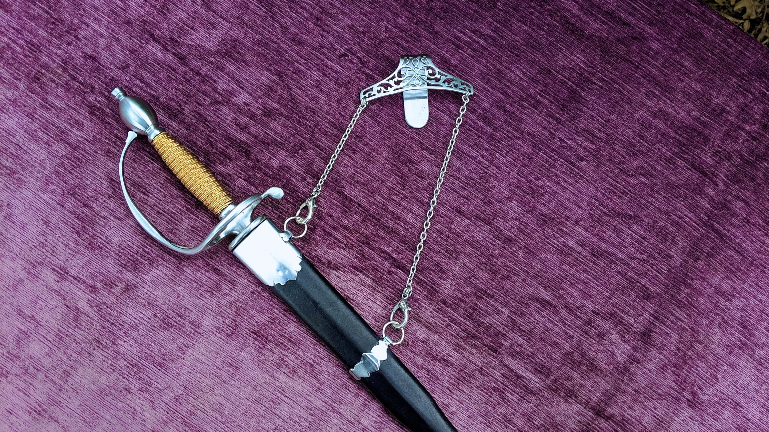 Loop Hilt Smallsword 2 w/Scabbard & Hanger — Jesse Belsky Stageswords