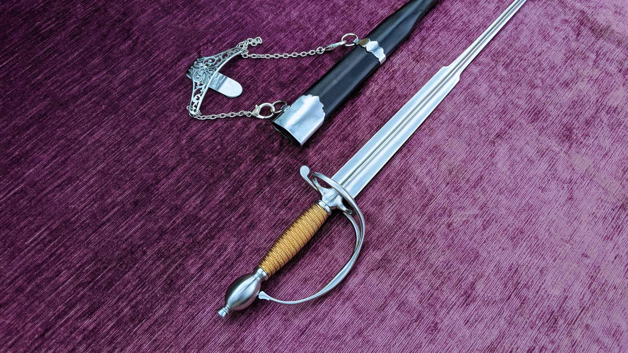 Loop Hilt Smallsword 2 w/Scabbard & Hanger — Jesse Belsky Stageswords