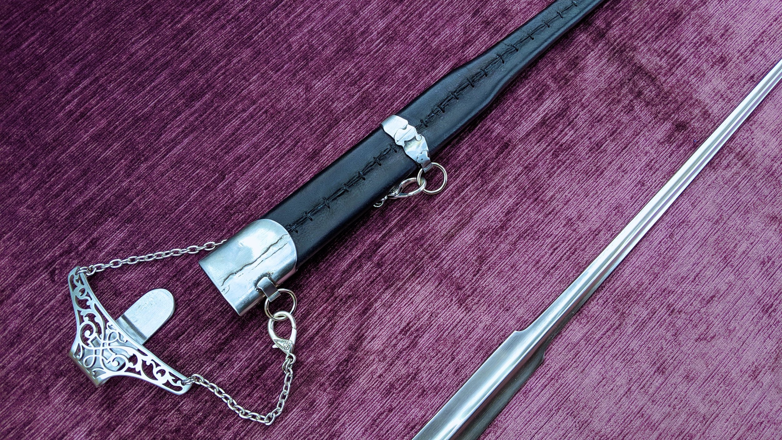 Loop Hilt Smallsword 2 w/Scabbard & Hanger — Jesse Belsky Stageswords