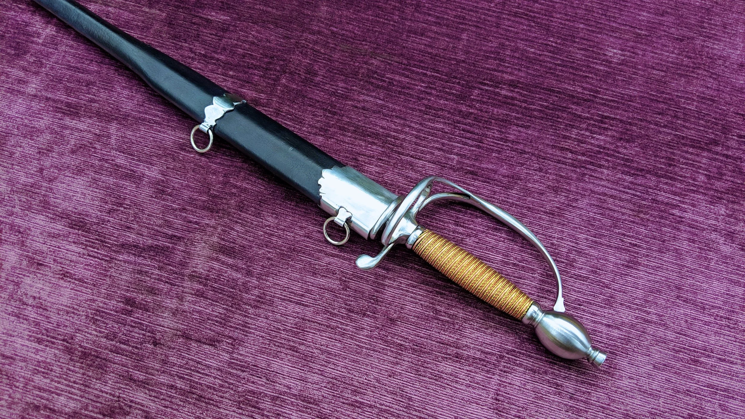 Loop Hilt Smallsword 2 w/Scabbard & Hanger — Jesse Belsky Stageswords