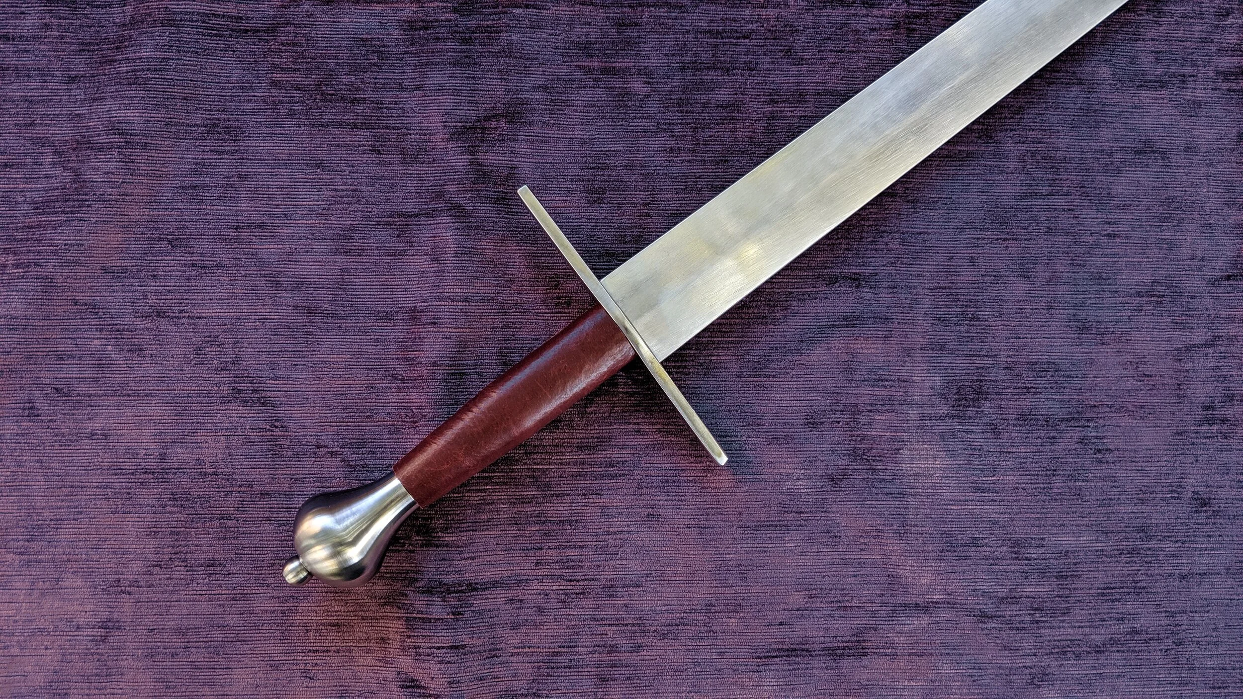 ALUMINUM Single Hand Sword - Brown Grip — Jesse Belsky Stageswords