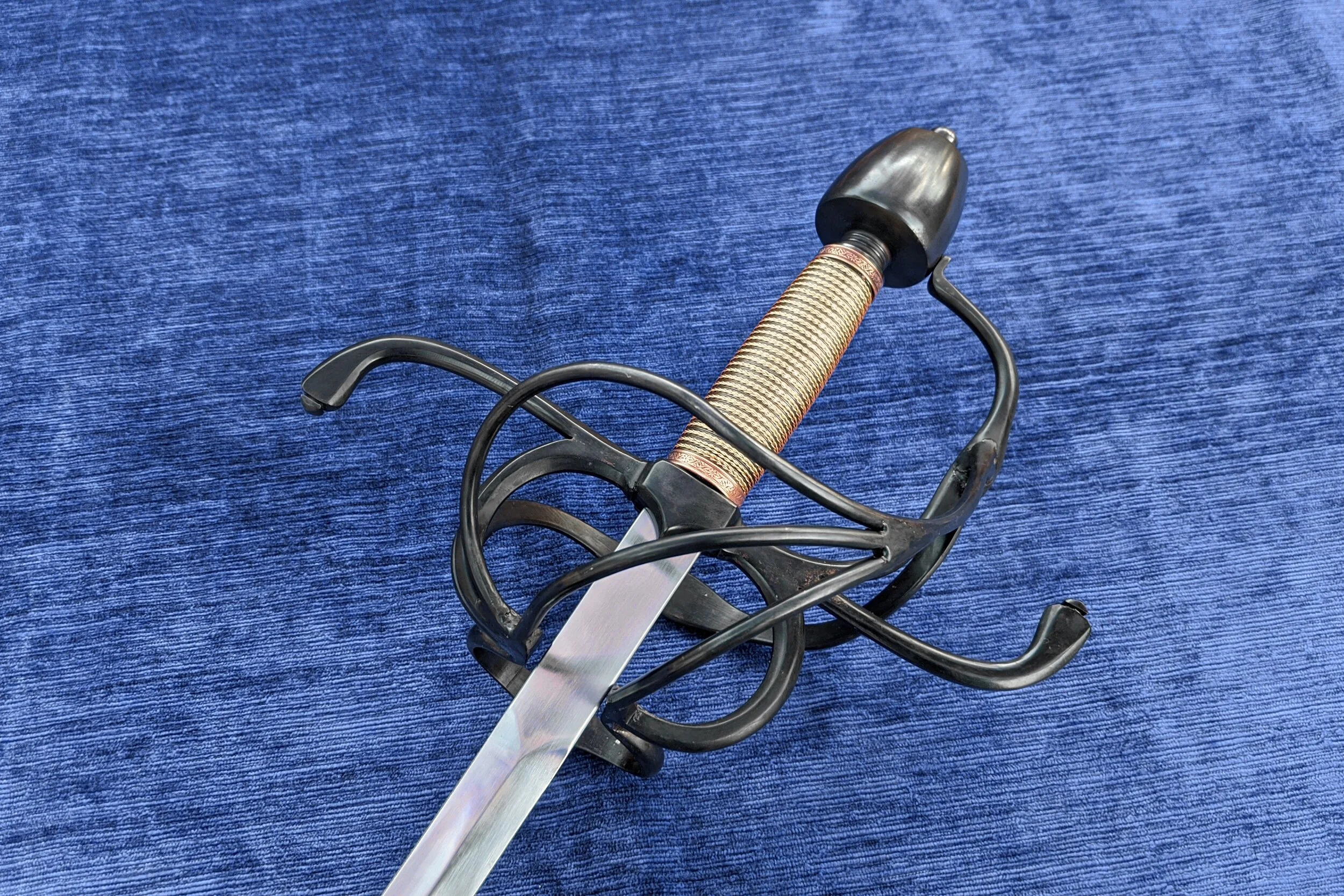 Blued Swept Hilt Rapier & Dagger Set — Jesse Belsky Stageswords