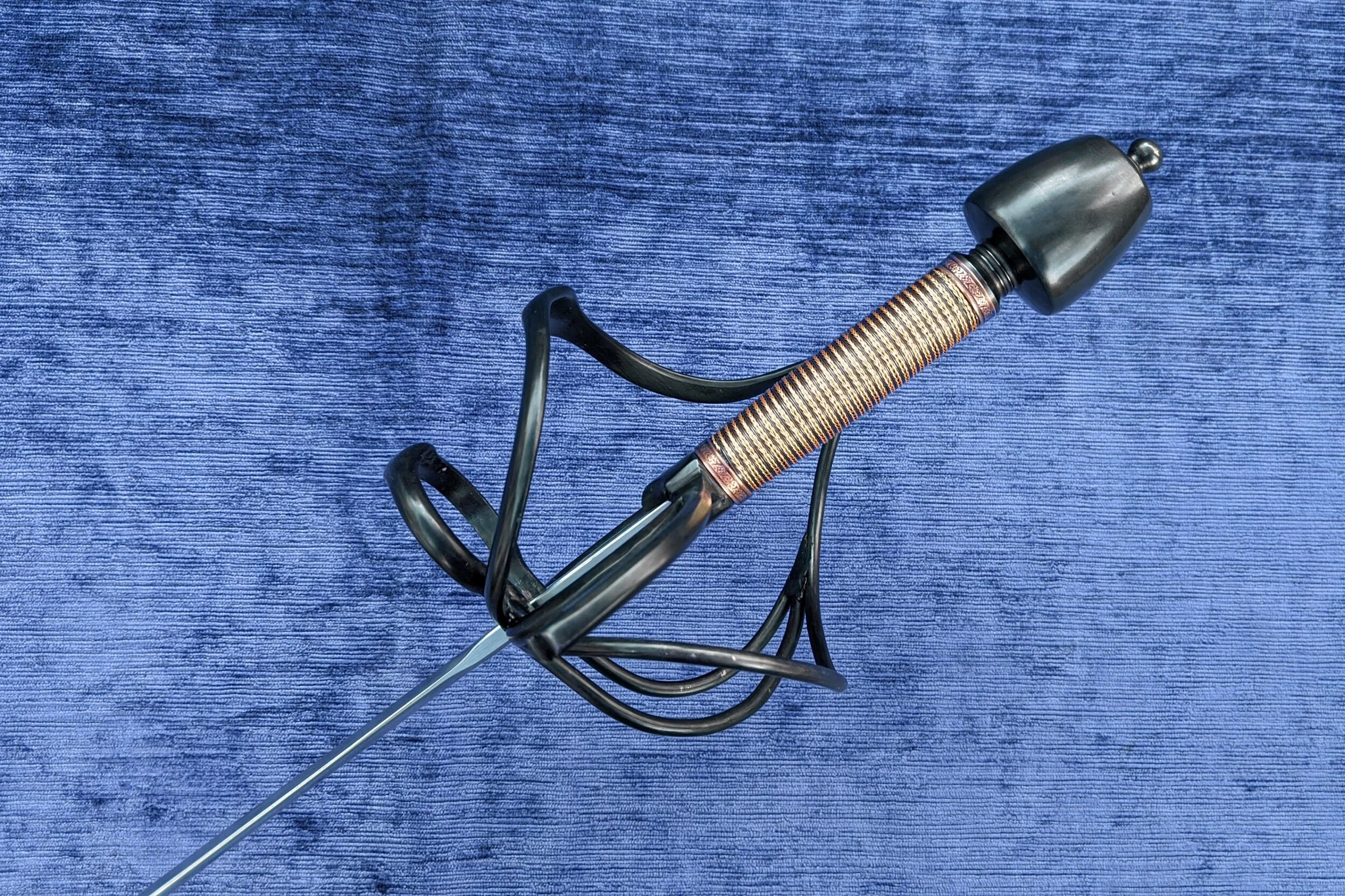 Blued Swept Hilt Rapier & Dagger Set — Jesse Belsky Stageswords
