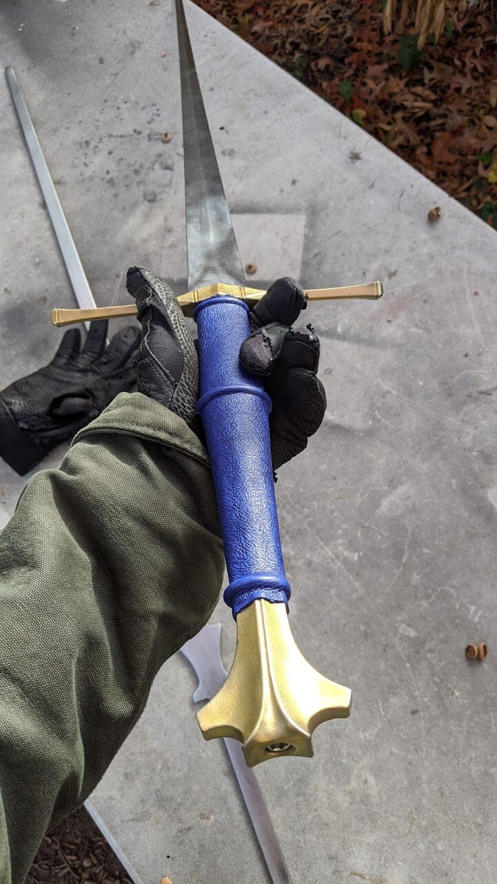 Blue & Gold HEMA Longsword — Jesse Belsky Stageswords