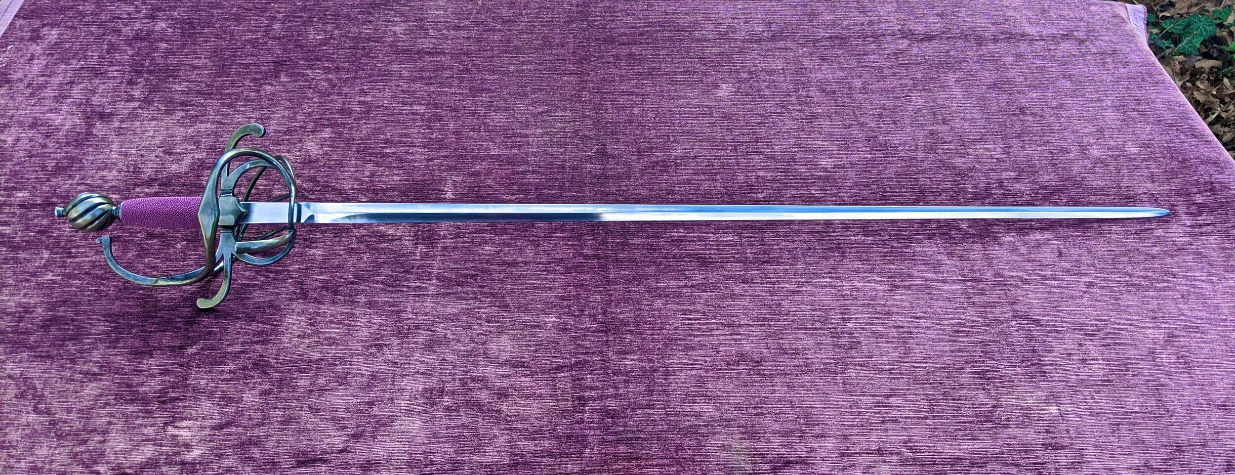 Purple Rayskin Grip Rapier [SHARP/BLUNT] — Jesse Belsky Stageswords