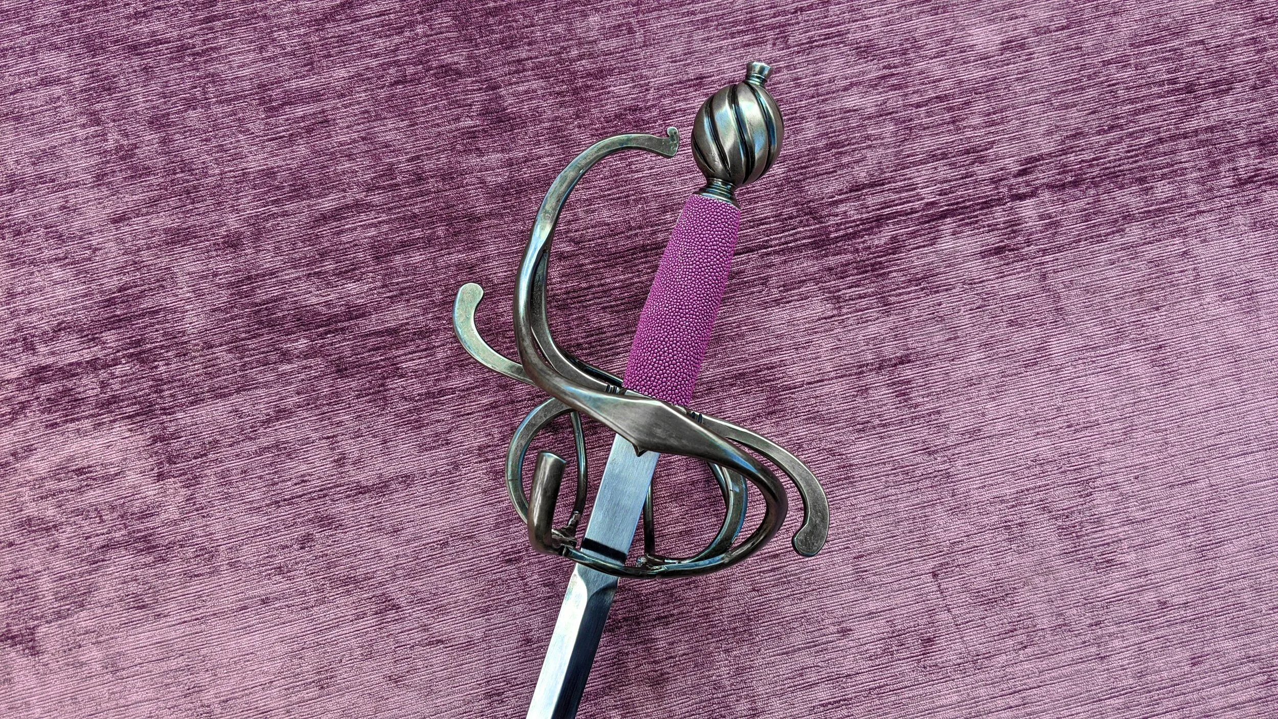 Purple Rayskin Grip Rapier [SHARP/BLUNT] — Jesse Belsky Stageswords