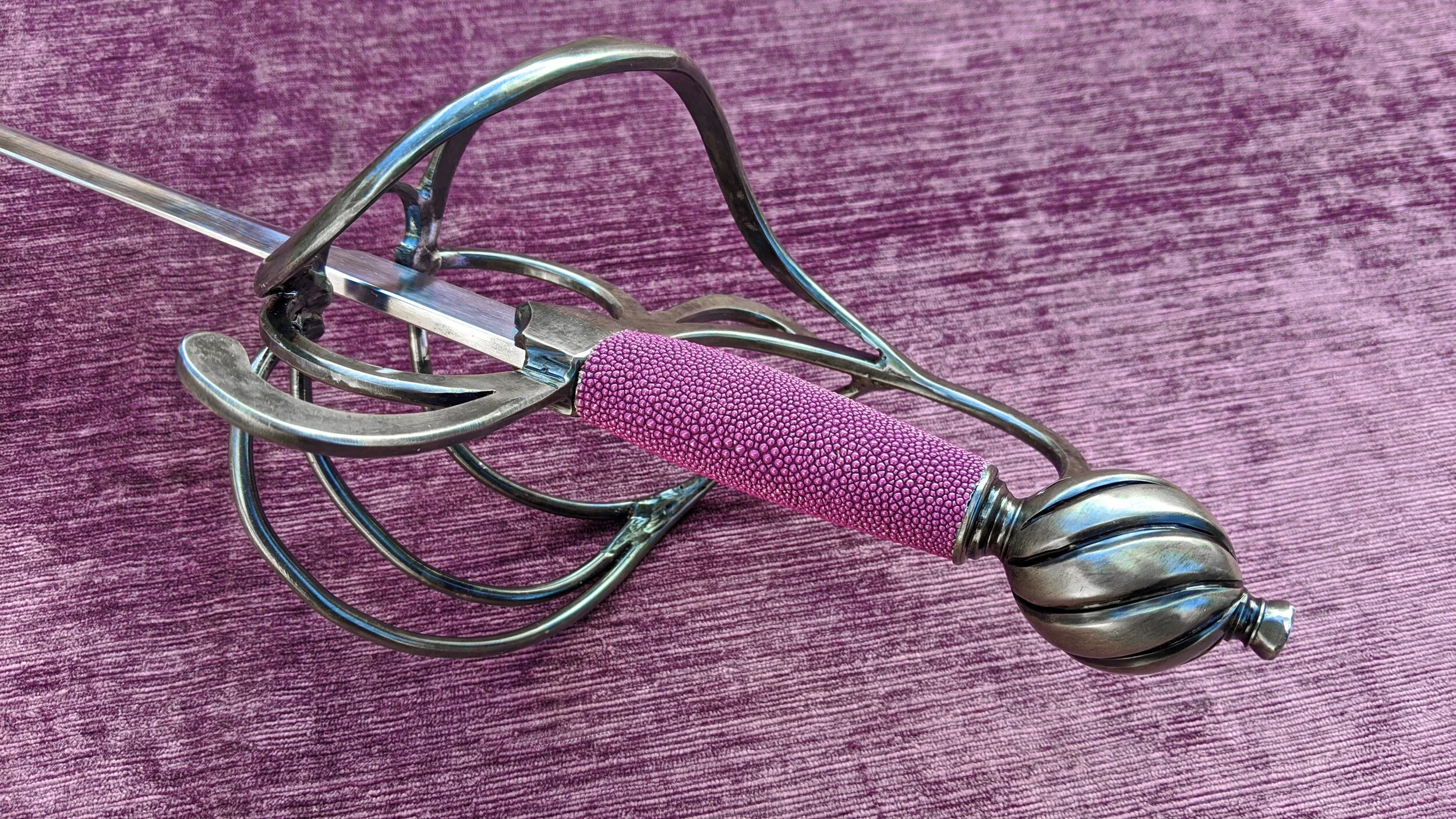 Purple Rayskin Grip Rapier [SHARP/BLUNT] — Jesse Belsky Stageswords