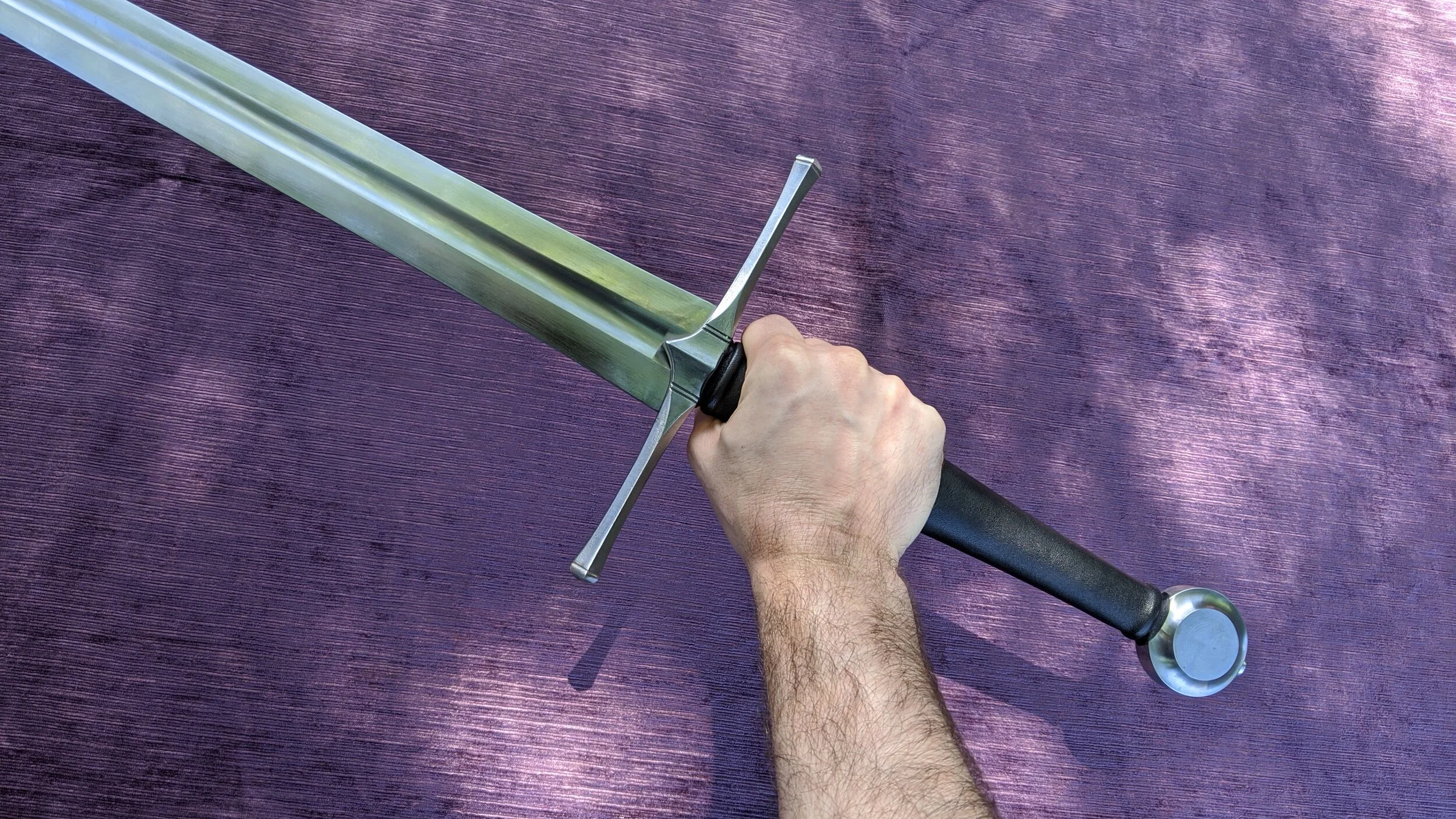 Longsword - Wheel Pommel & Black Grip — Jesse Belsky Stageswords