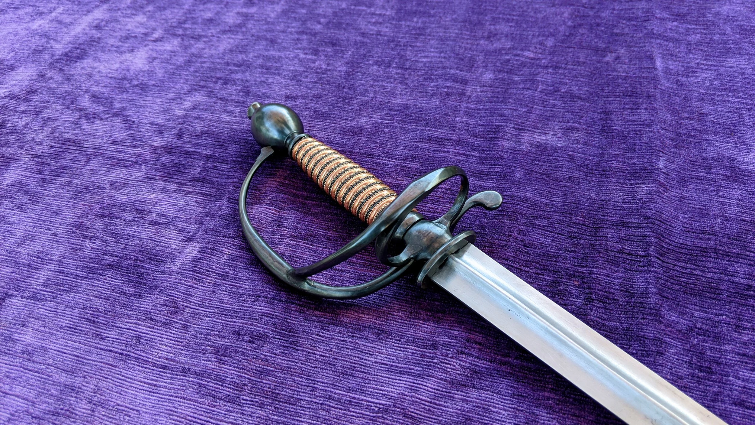 Loop Hilt Smallsword 4 -- Blued Hilt — Jesse Belsky Stageswords