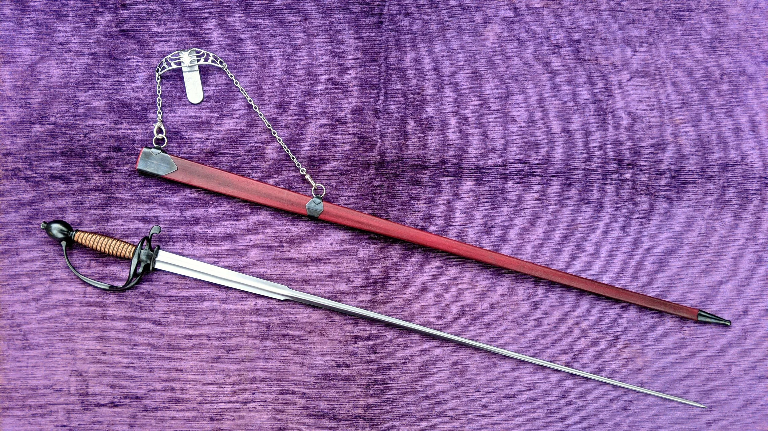 Loop Hilt Smallsword 4 -- Blued Hilt — Jesse Belsky Stageswords