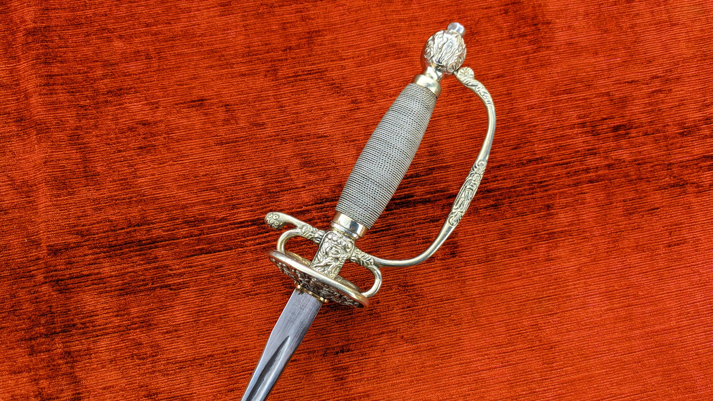 White Brass Hilt Smallsword 3 [HEMA] — Jesse Belsky Stageswords