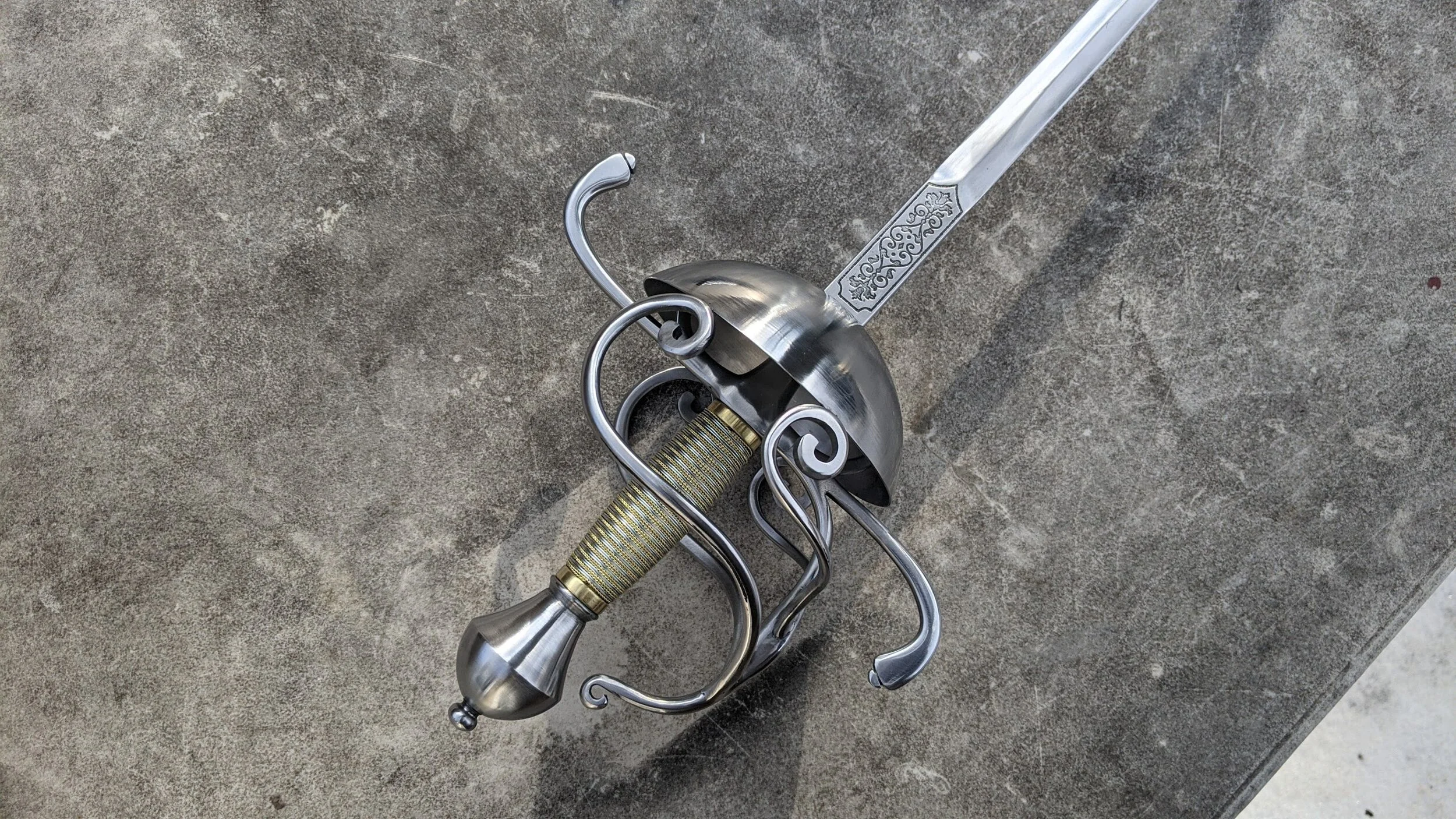 Transitional Cup Hilt Rapier -- [Sharp] — Jesse Belsky Stageswords