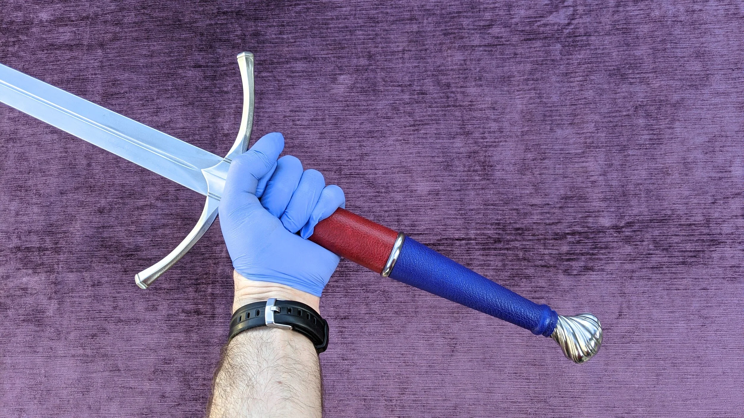 Blue/Red HEMA Longsword — Jesse Belsky Stageswords