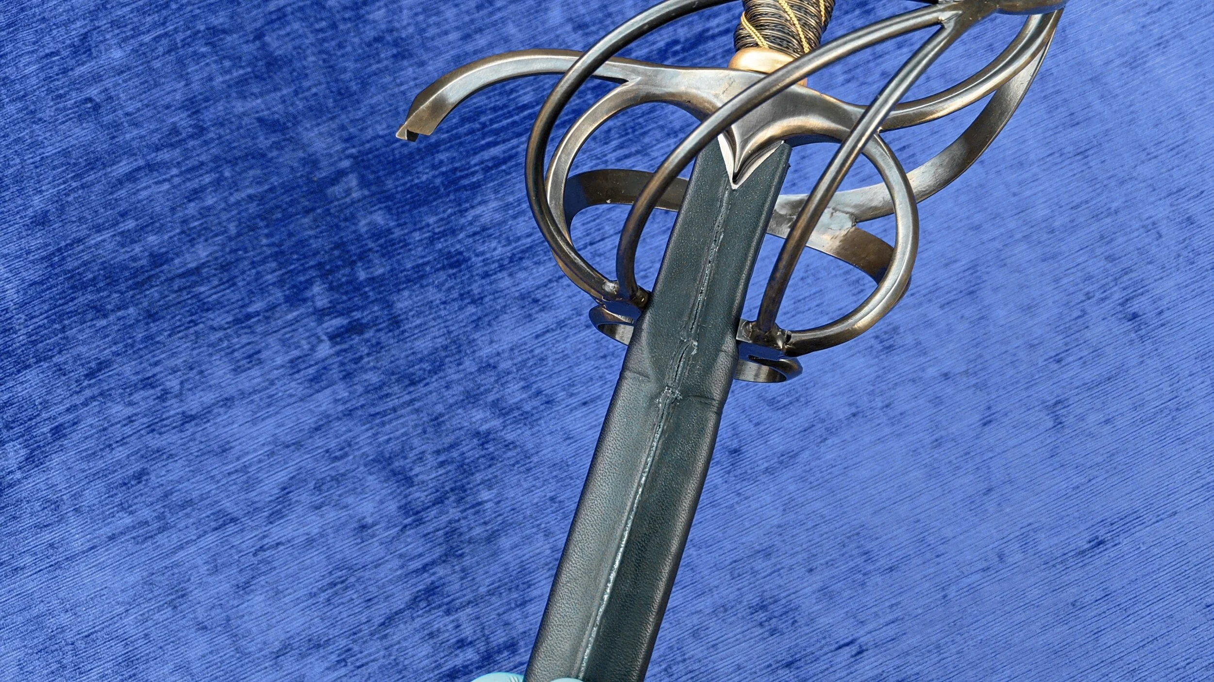 Blued 2-Ring Diamond Rapier [SHARP] — Jesse Belsky Stageswords