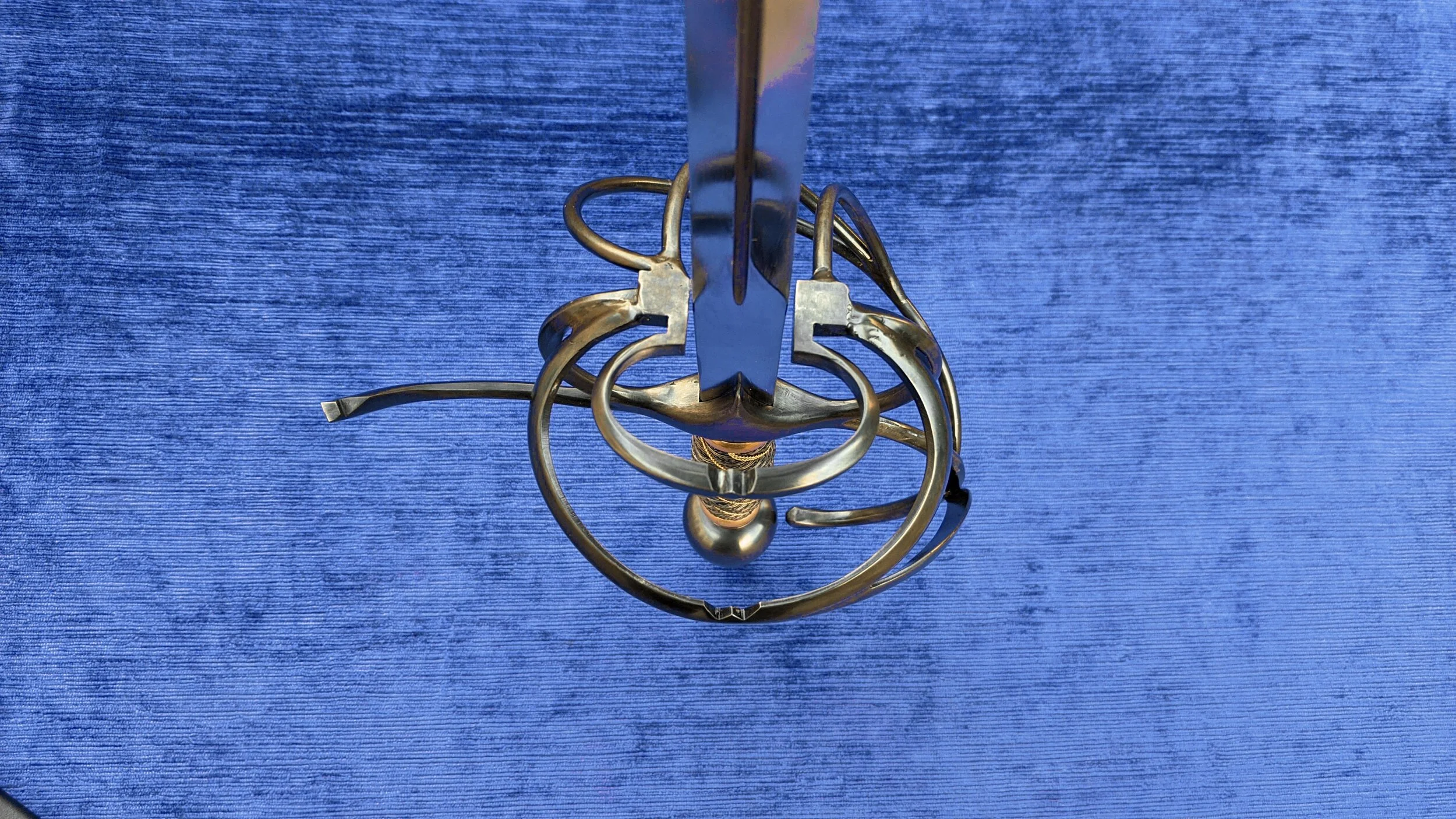 Blued 2-Ring Diamond Rapier [SHARP] — Jesse Belsky Stageswords