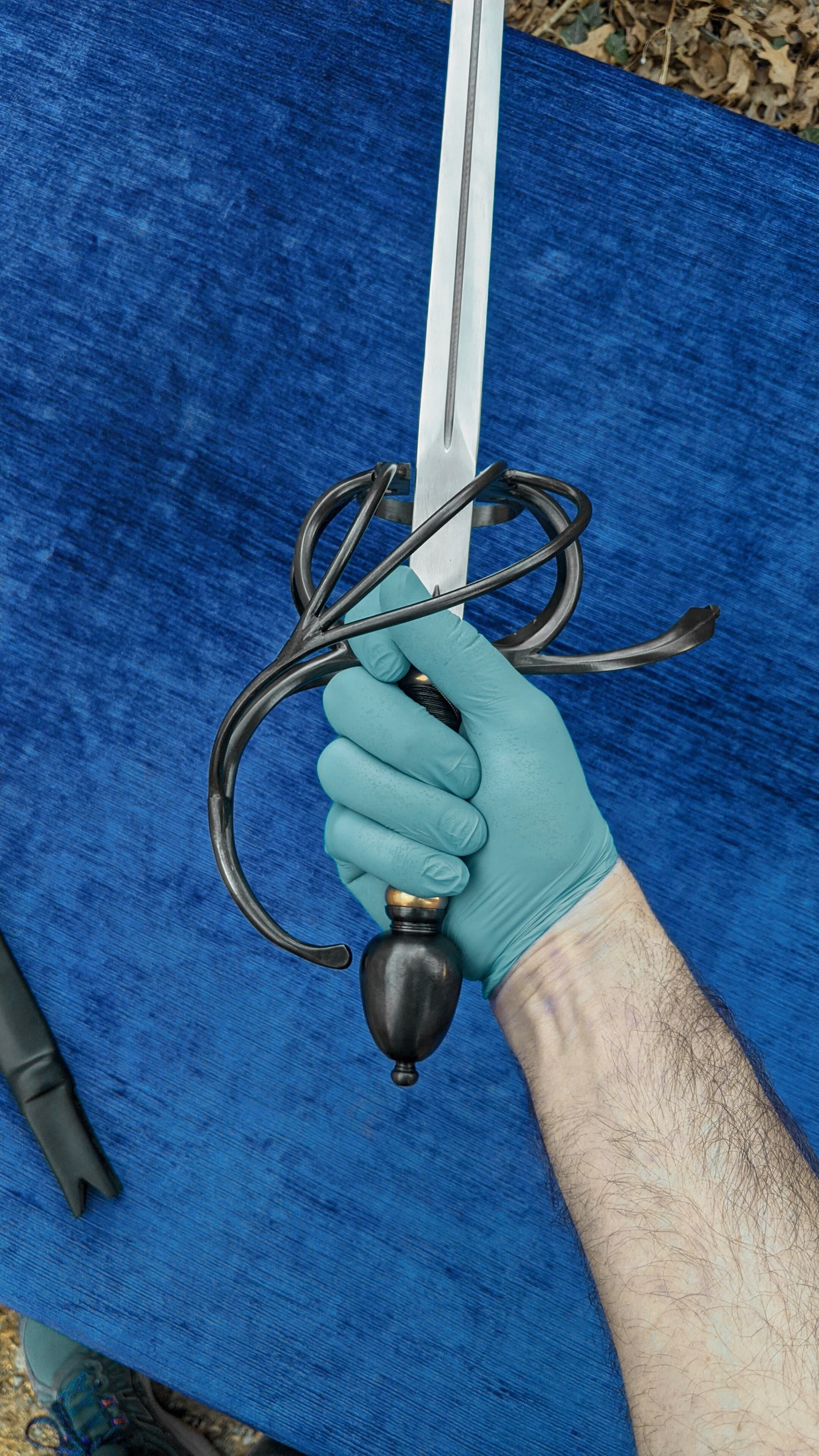 Blued 2-Ring Diamond Rapier [SHARP] — Jesse Belsky Stageswords