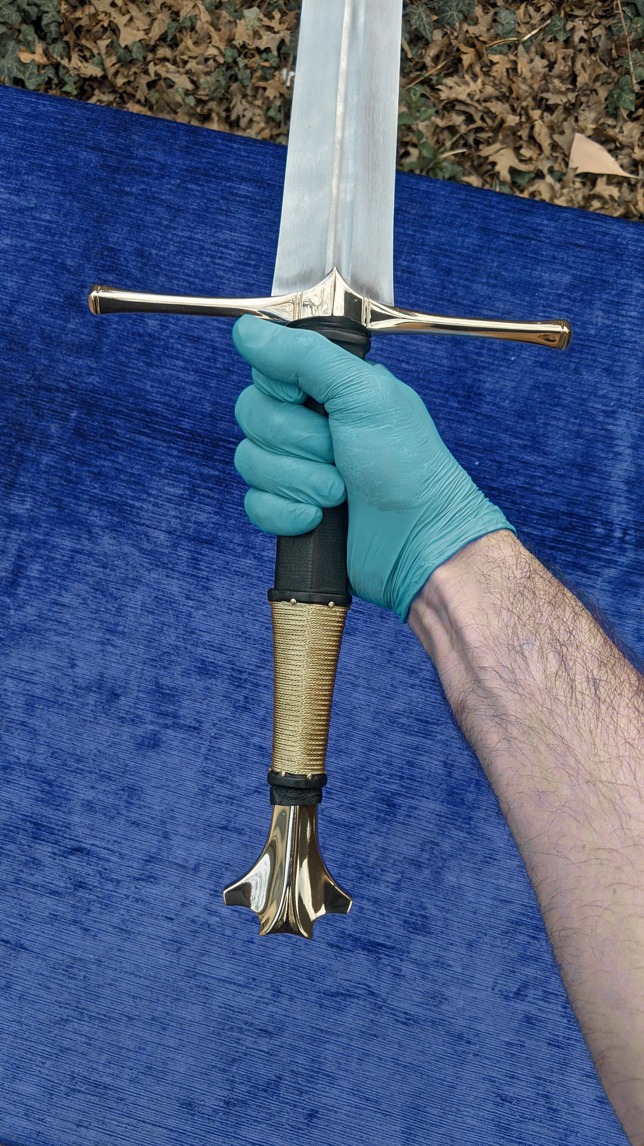 Longsword - Black & Brass Viscount (SHARP/BLUNT) — Jesse Belsky Stageswords