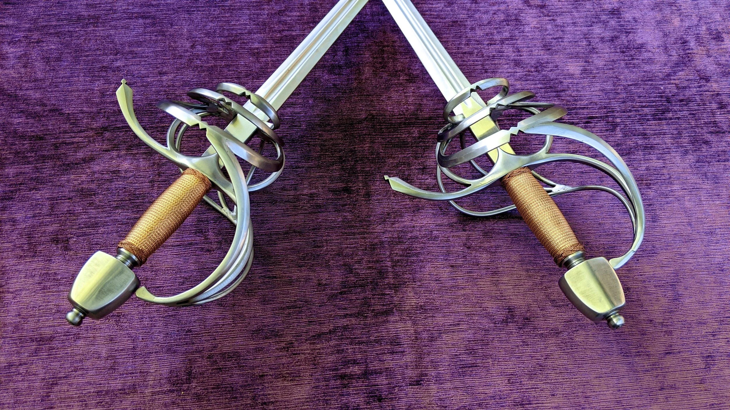 Diamond Ring Rapier Pair [HEMA+SHARP] — Jesse Belsky Stageswords