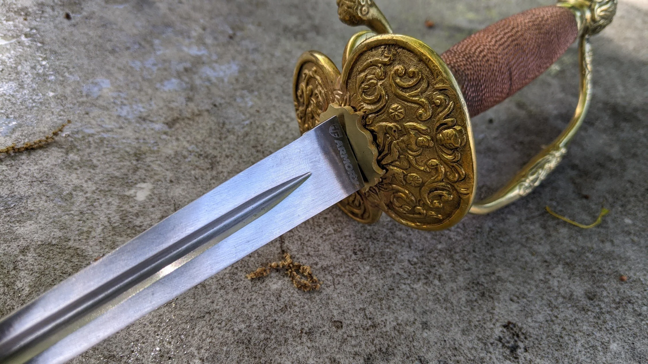 Yellow Brass Hilt Smallsword 3 [HEMA] — Jesse Belsky Stageswords