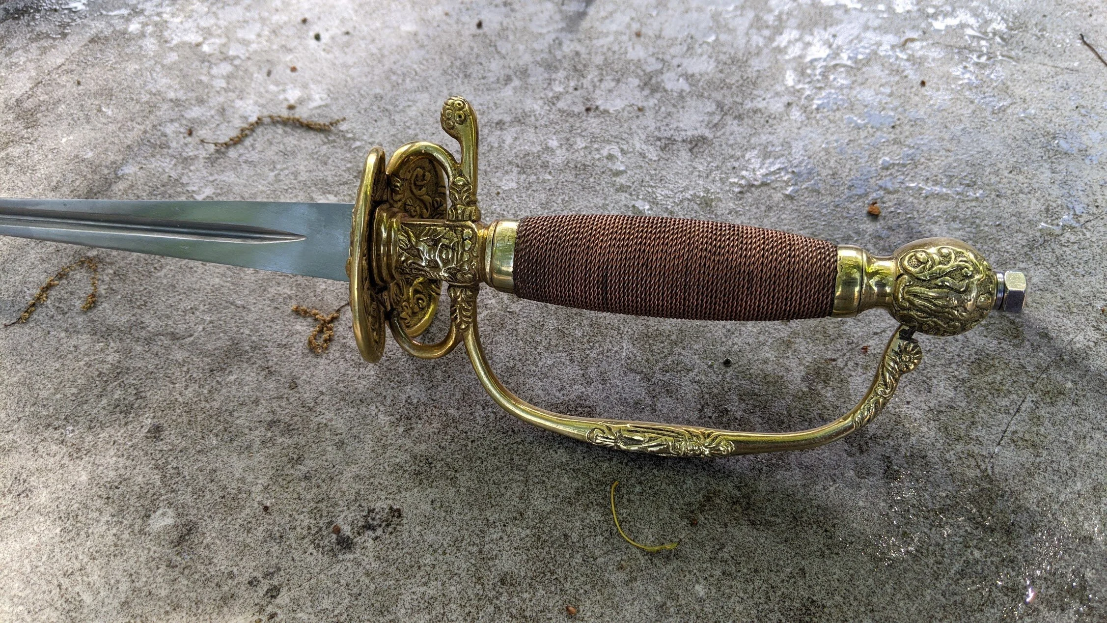 Yellow Brass Hilt Smallsword 3 [HEMA] — Jesse Belsky Stageswords