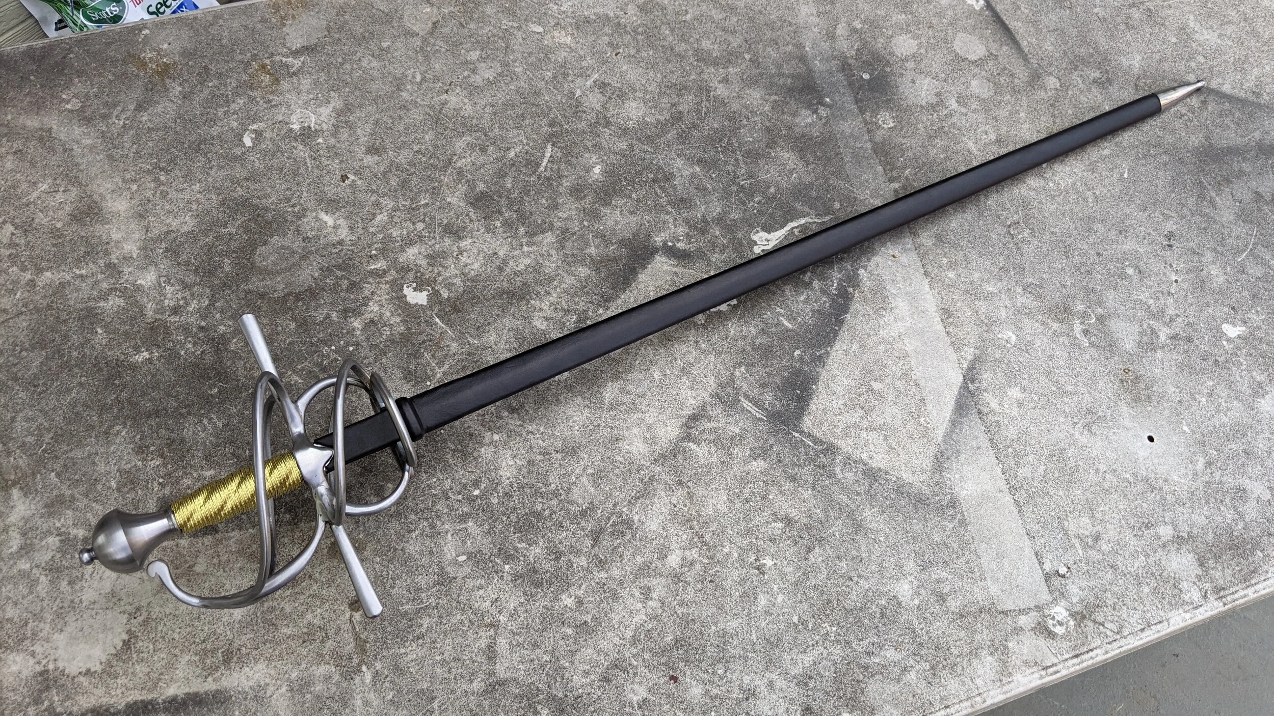 Ambidextrous Parallel Side Loop Rapier [BLUNT] — Jesse Belsky Stageswords