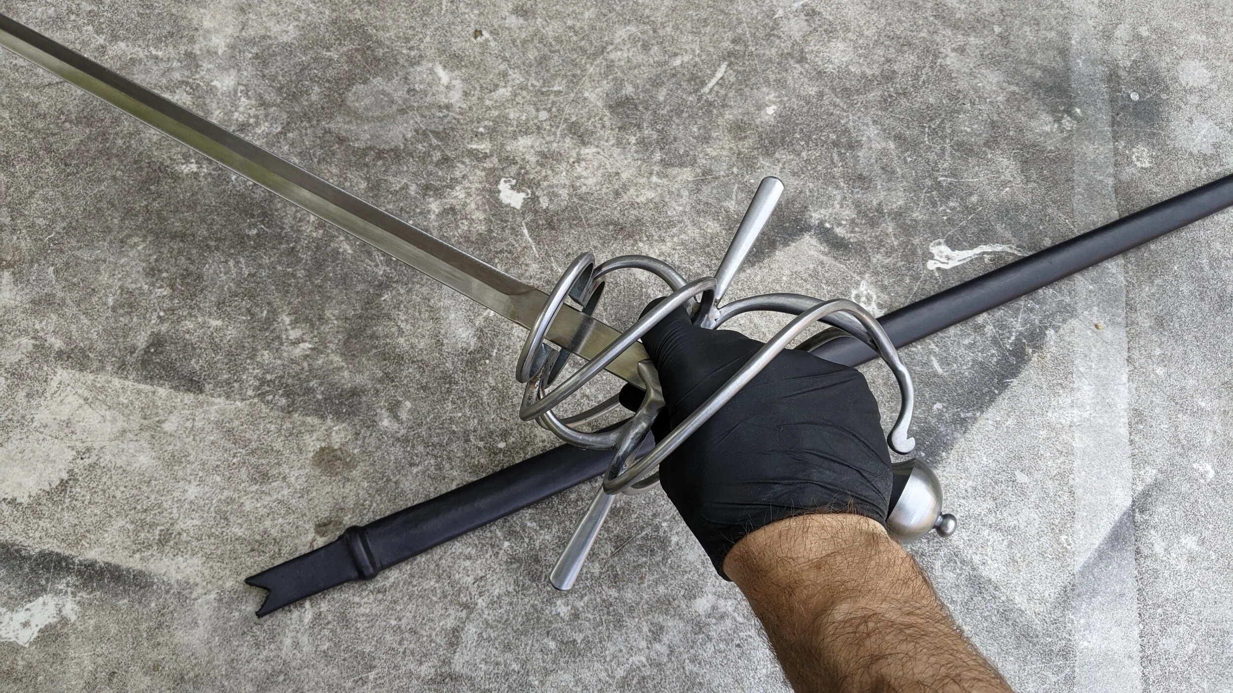 Ambidextrous Parallel Side Loop Rapier [BLUNT] — Jesse Belsky Stageswords