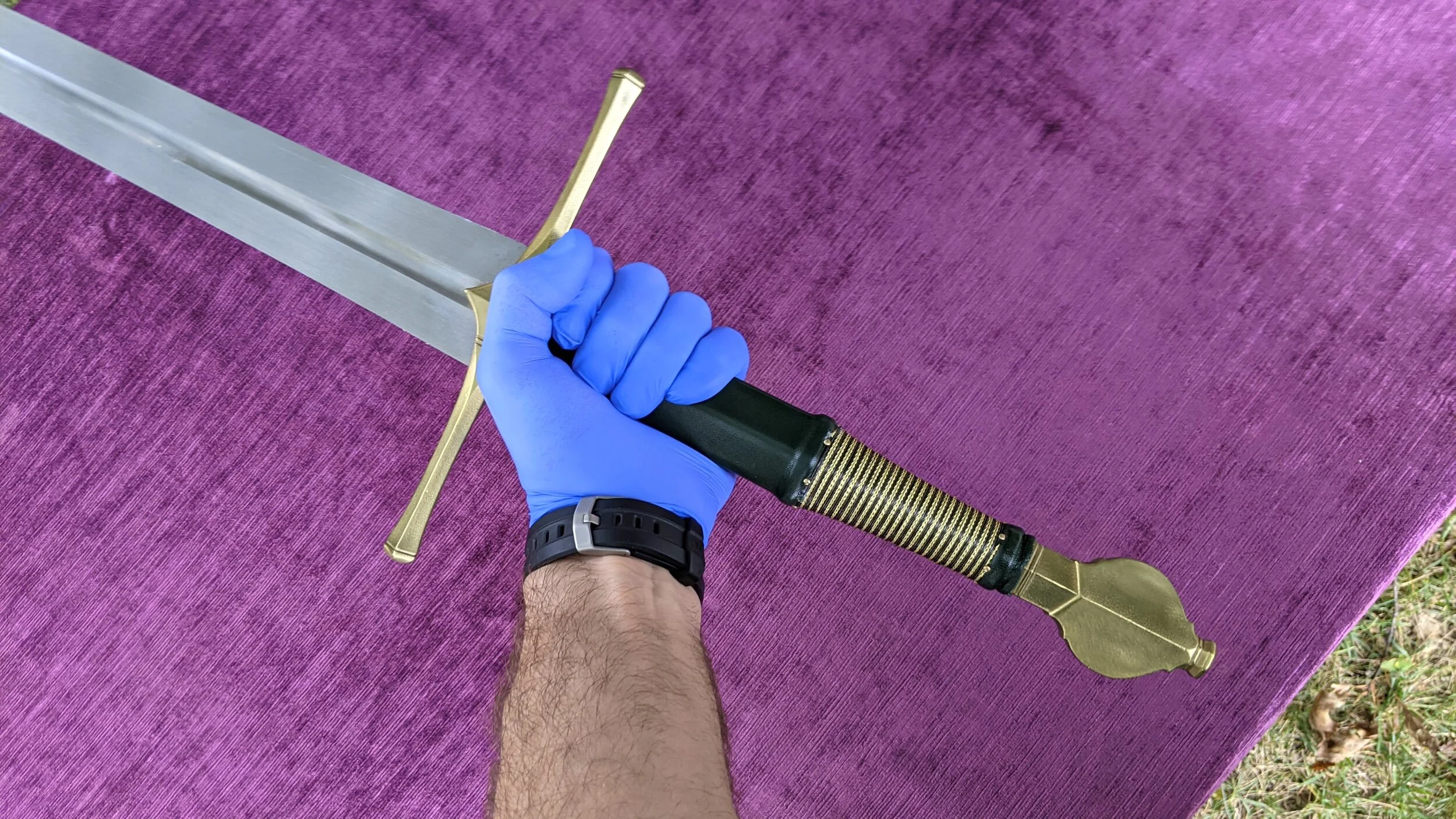 Longsword - Green & Brass Fishtail (SHARP/BLUNT) — Jesse Belsky Stageswords