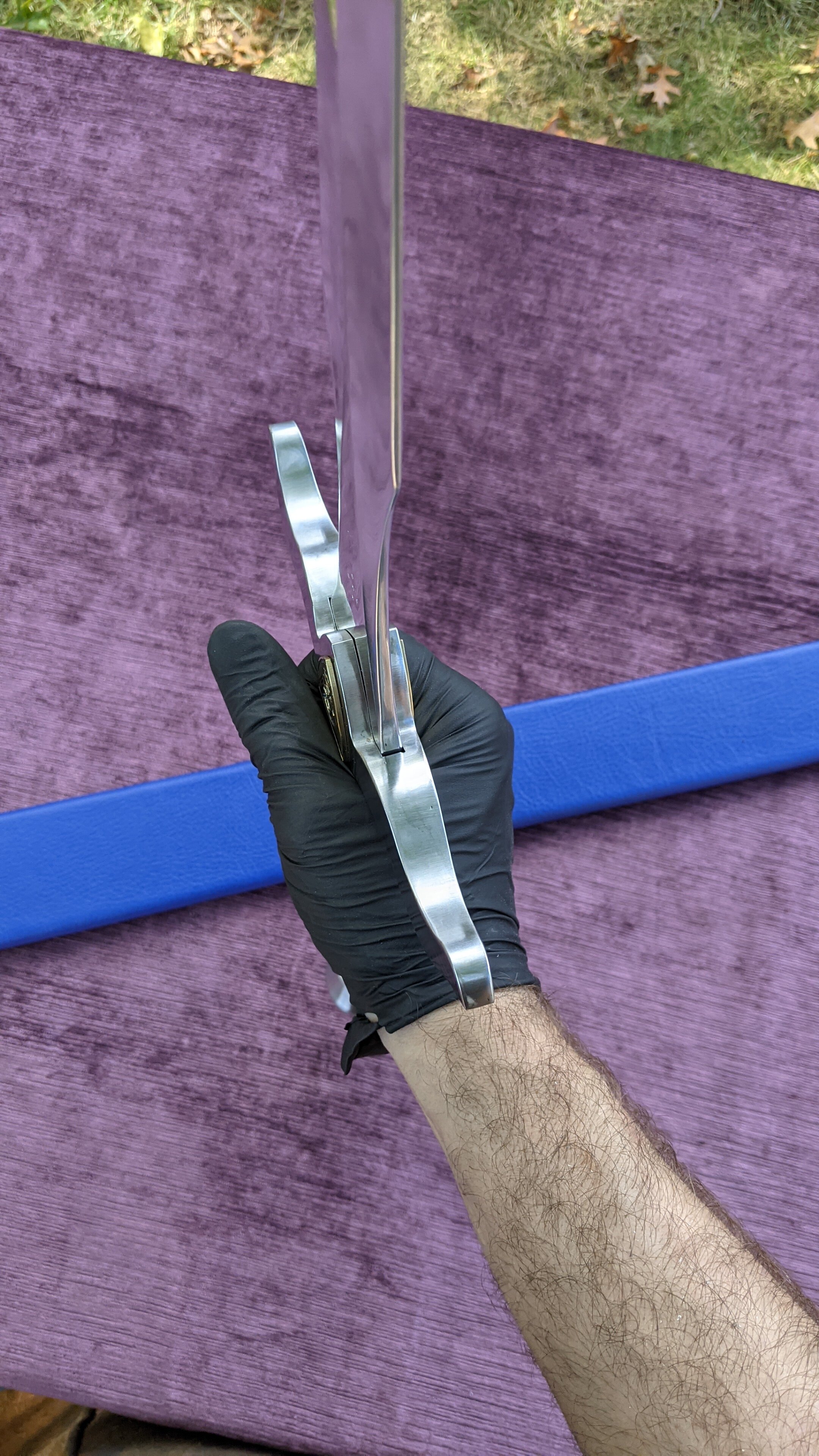 Brass Shield Leaf Blade — Jesse Belsky Stageswords