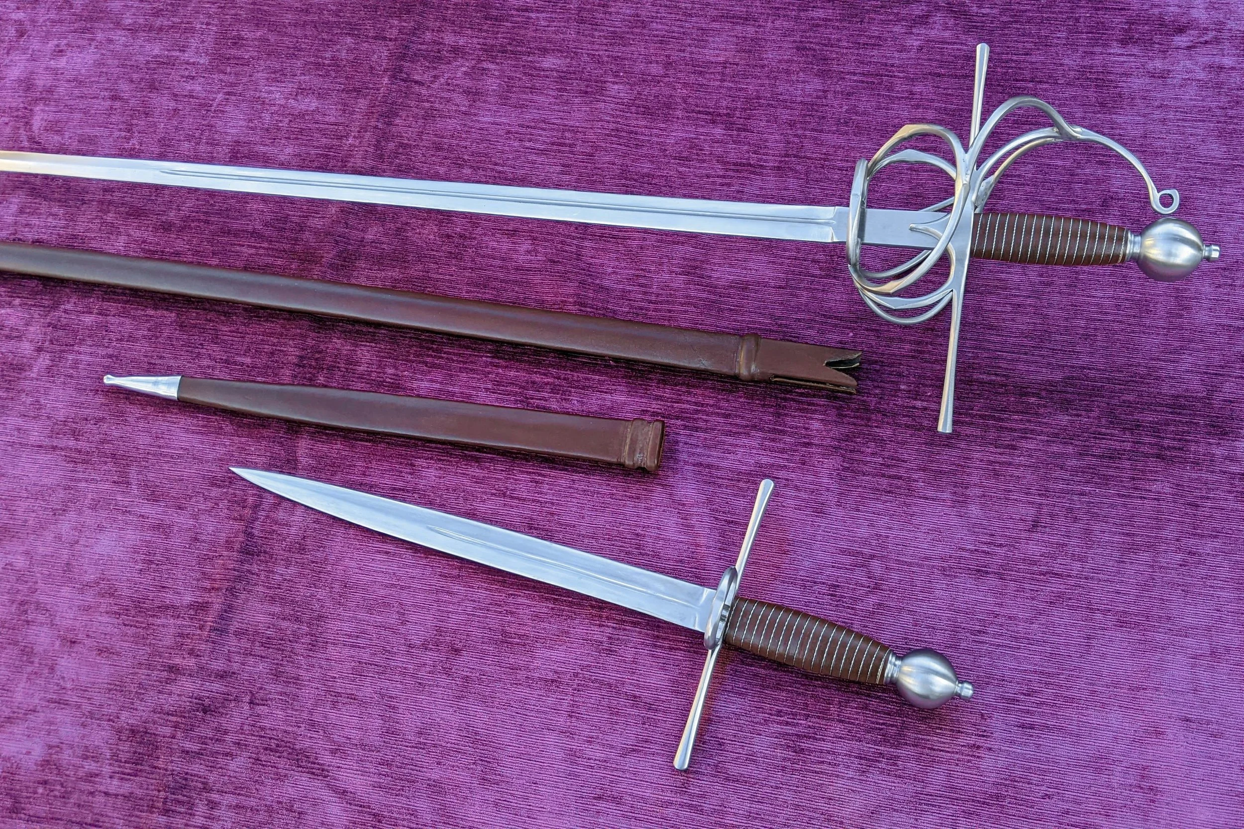 Two Ring Rapier & Dagger -- [SHARP] — Jesse Belsky Stageswords