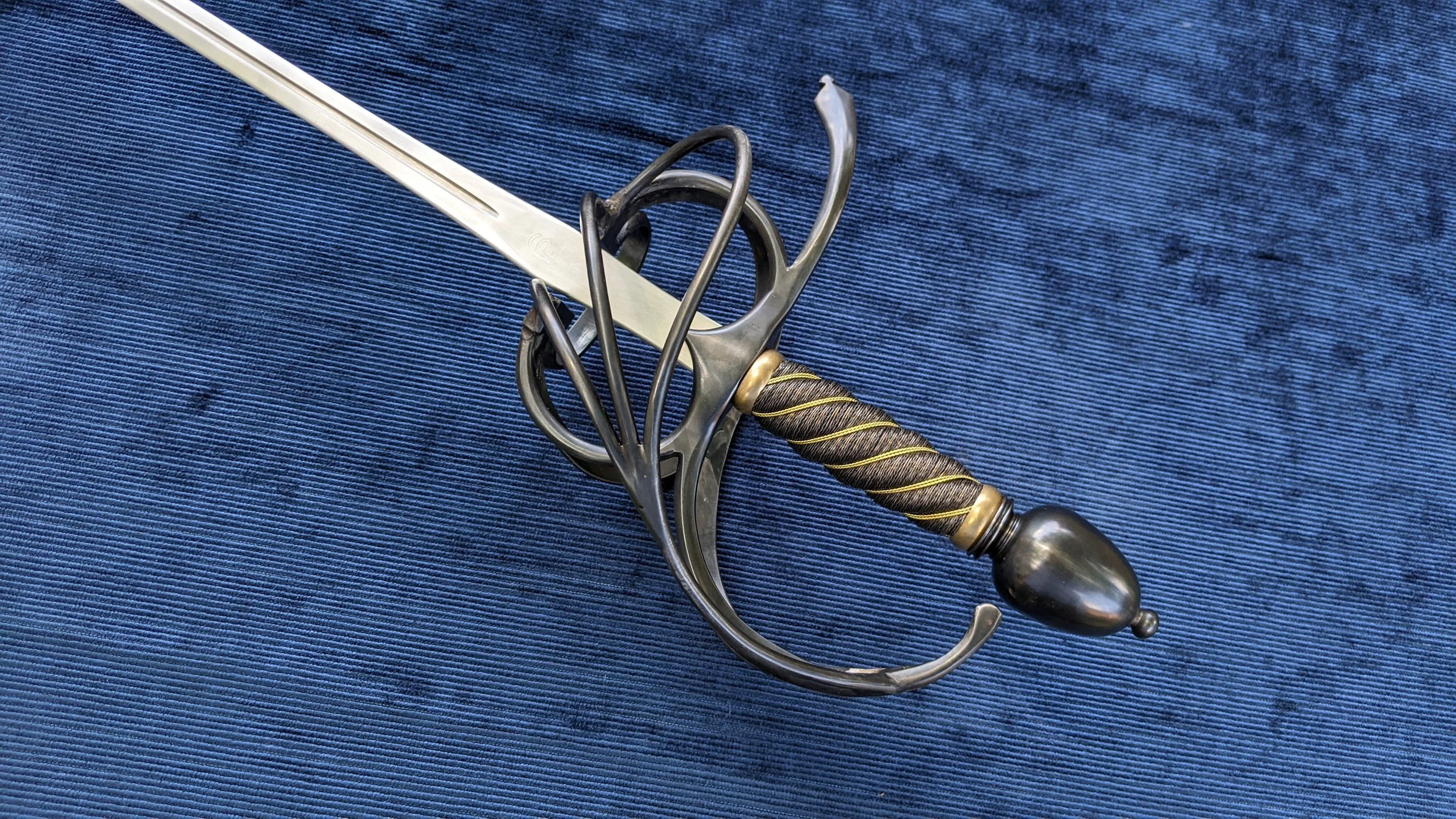 Blued 2-Ring Diamond Rapier 4 [HEMA] — Jesse Belsky Stageswords
