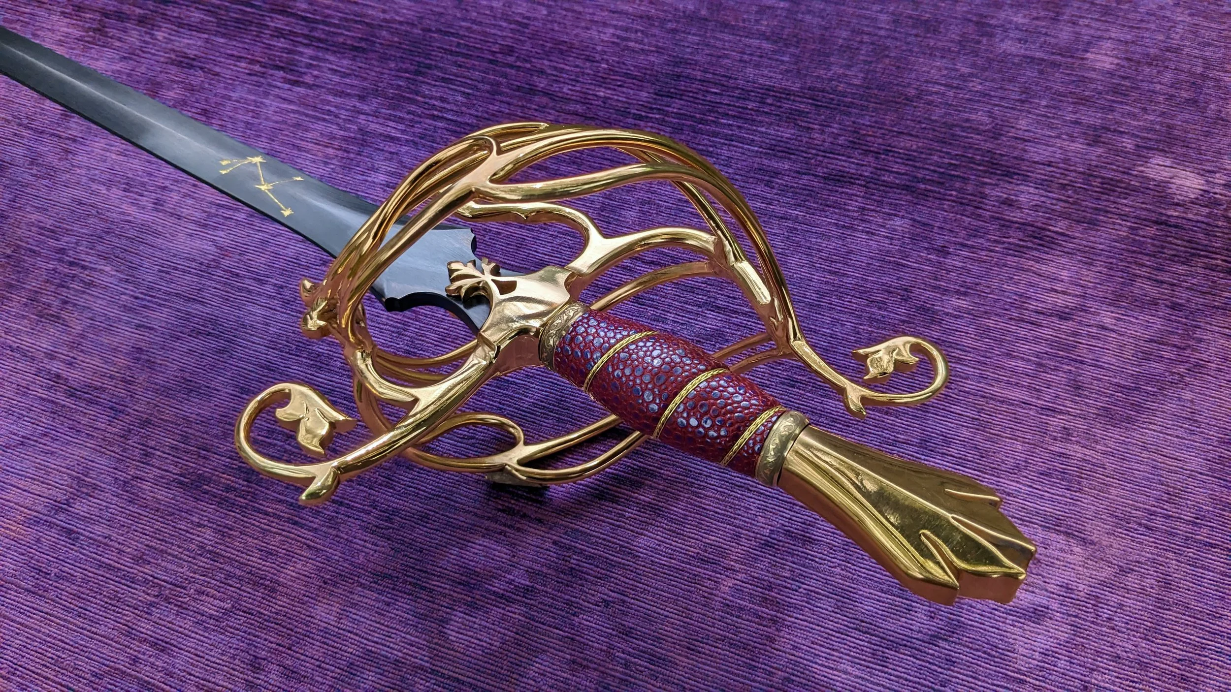 Golden Hare Wedding Rapier [ALUMINUM] — Jesse Belsky Stageswords