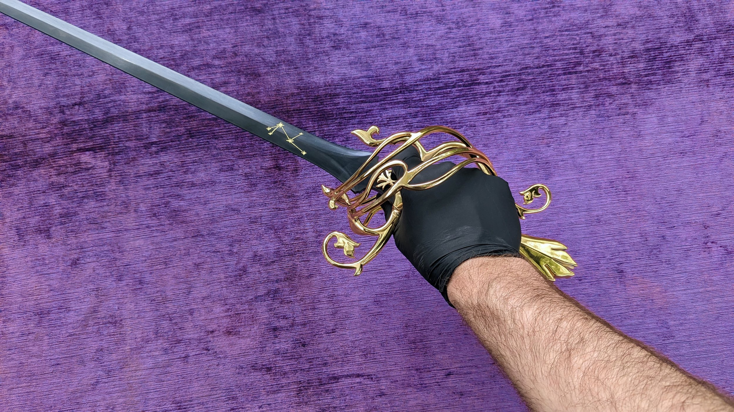 Golden Hare Wedding Rapier [ALUMINUM] — Jesse Belsky Stageswords