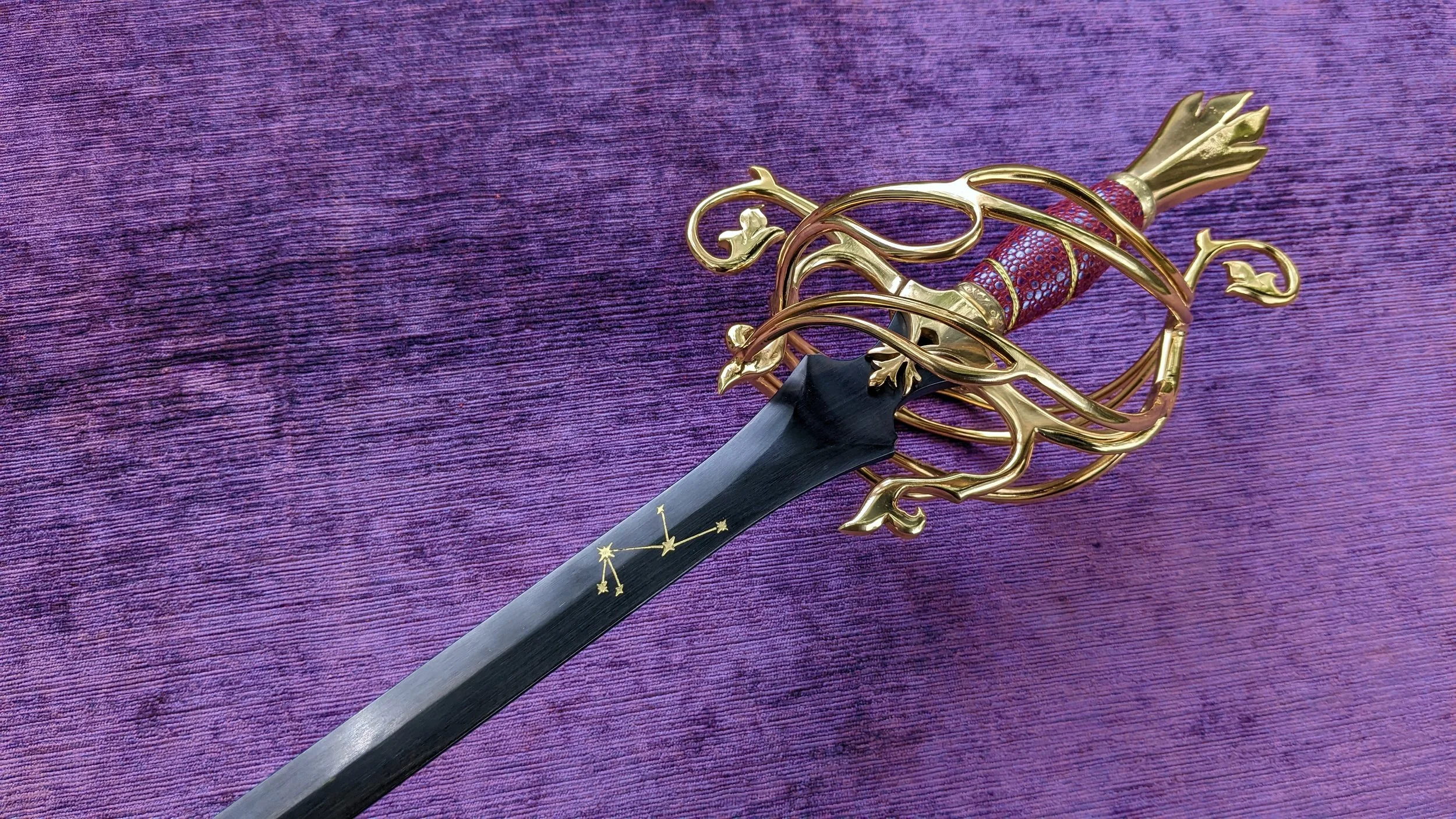 Golden Hare Wedding Rapier [ALUMINUM] — Jesse Belsky Stageswords